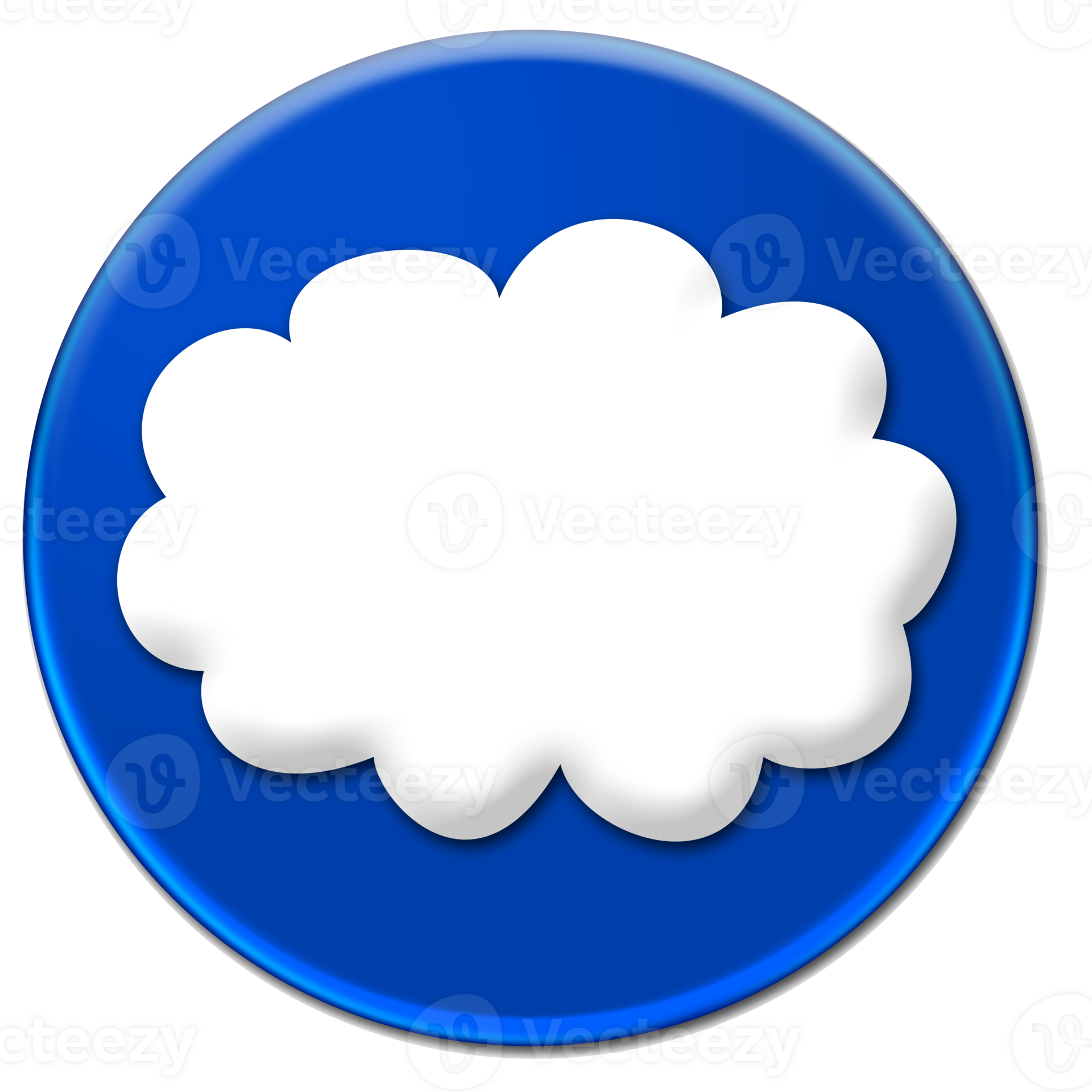 White cloud icon isolated over transparent background 27149033 PNG
