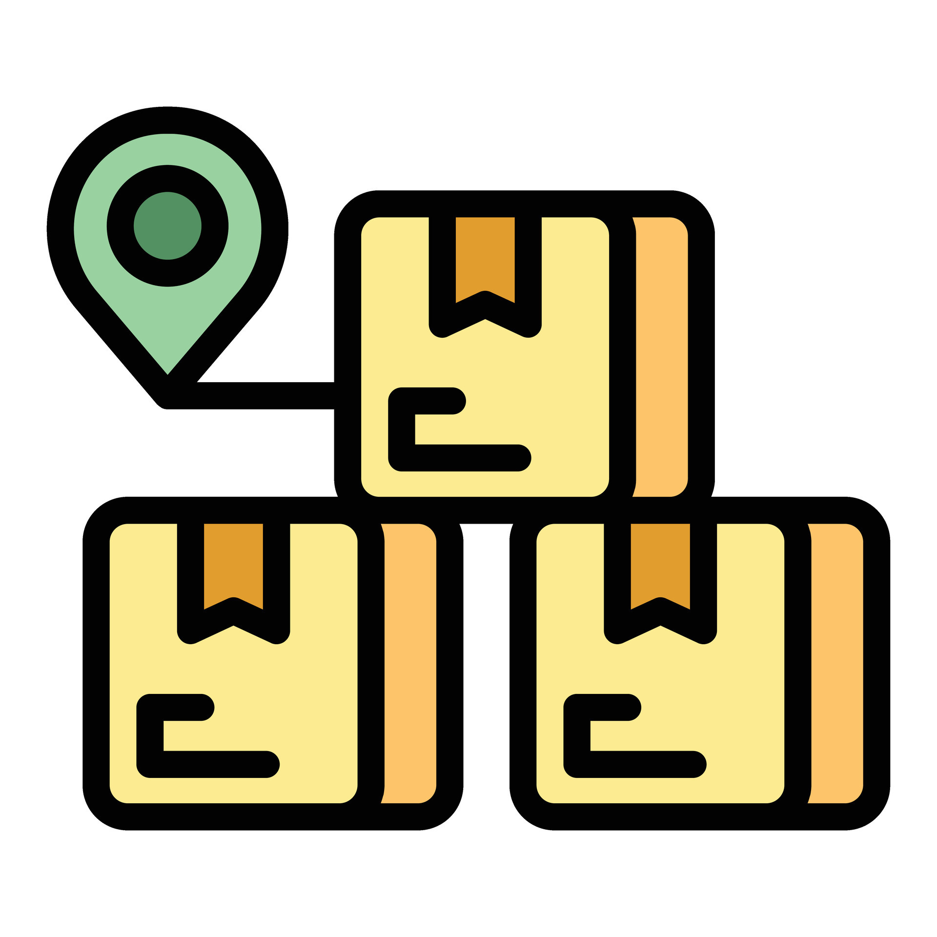 Parcel stack icon vector flat 27149527 Vector Art at Vecteezy