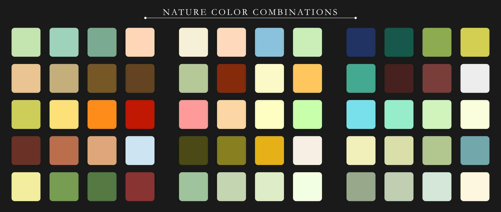 Nature palette. Trend color palette guide template. An example of a ...