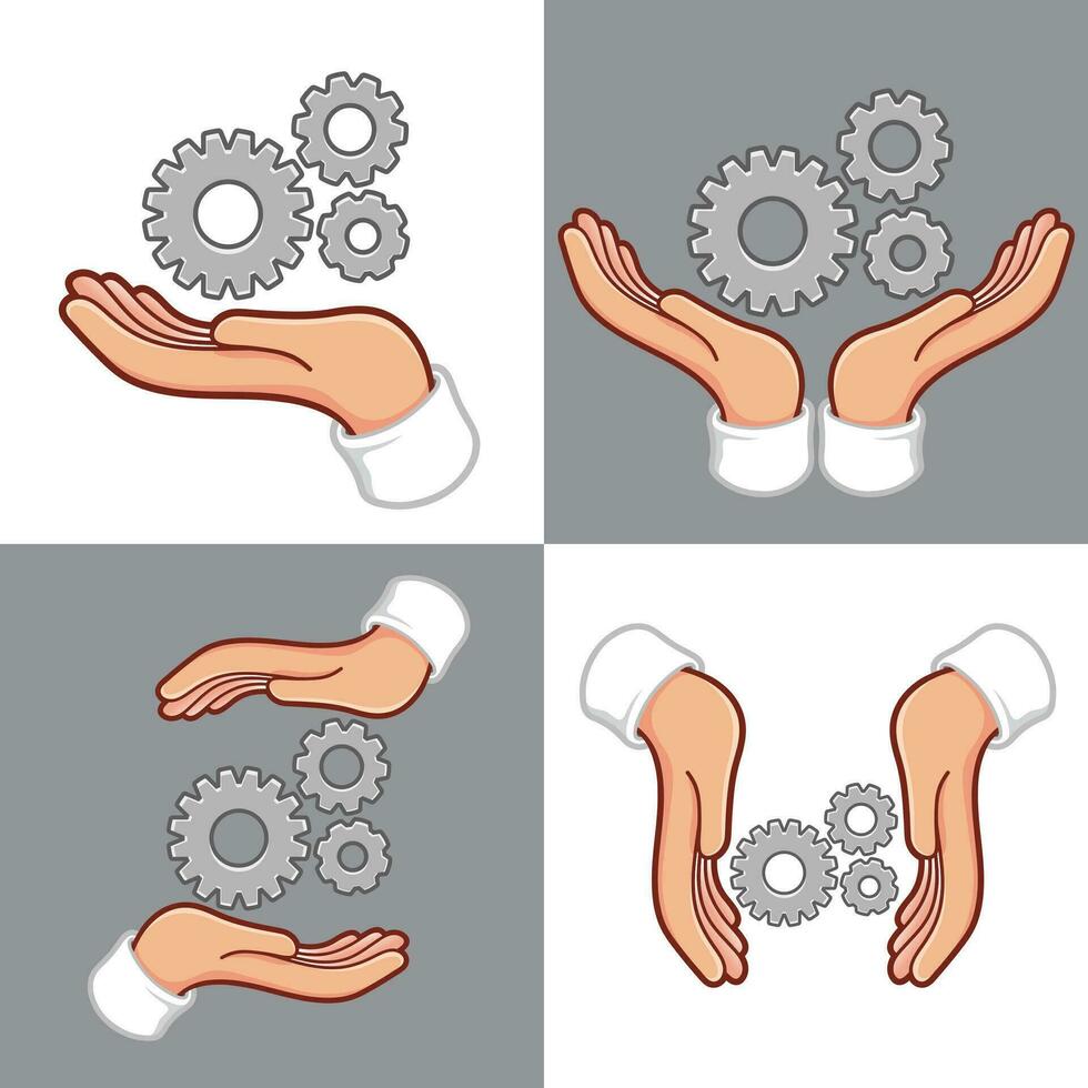 manos con engranaje activo símbolo conjunto industria símbolo 27152537 ... manos con engranaje activo símbolo conjunto industria símbolo 27152537 ...