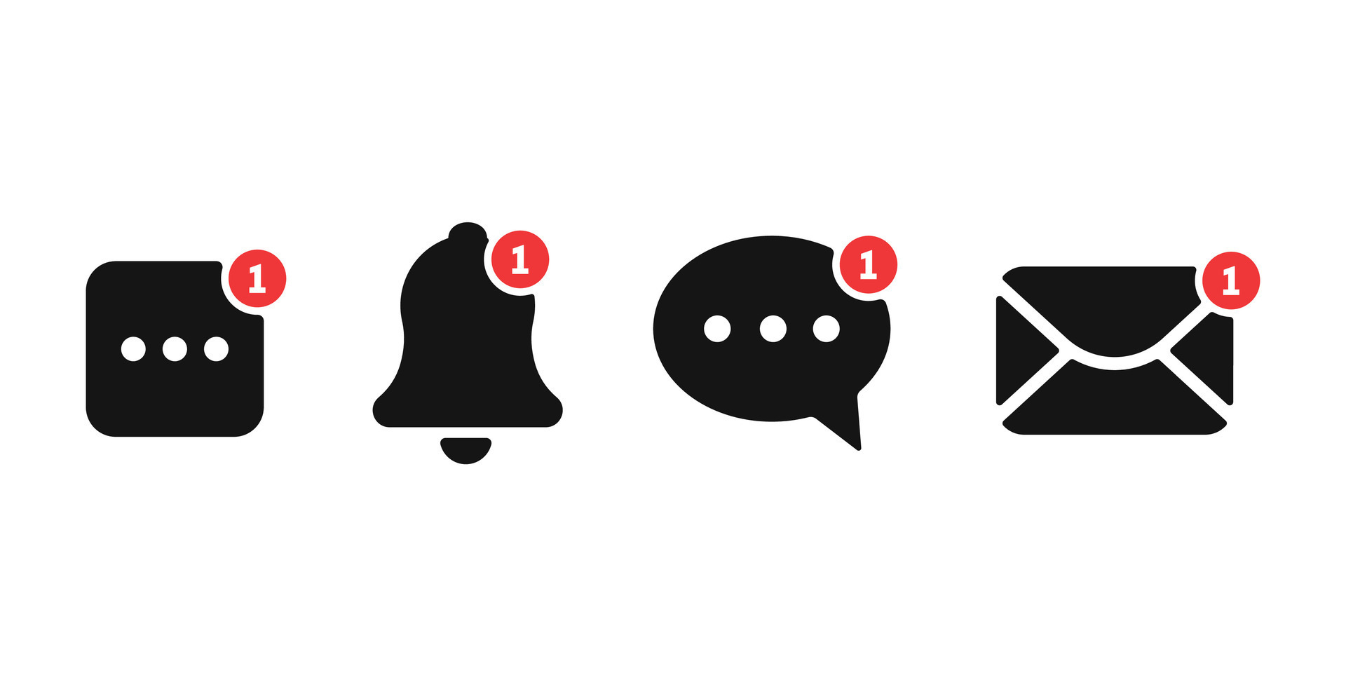 New notification and message icon set. Social media concept. 27152732 ... New notification and message icon set. Social media concept. 27152732 ...