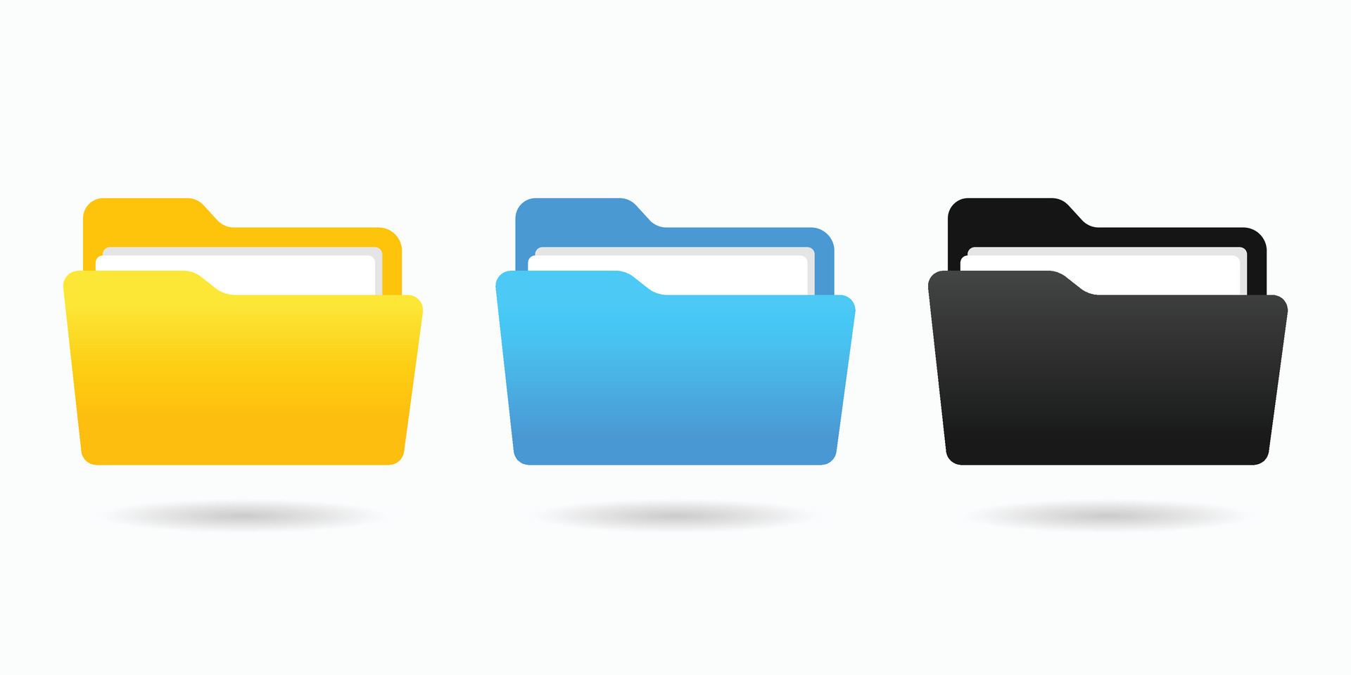 Flat folder icon set vector illustration 27152733 Vector Art at Vecteezy Flat folder icon set vector illustration 27152733 Vector Art at Vecteezy