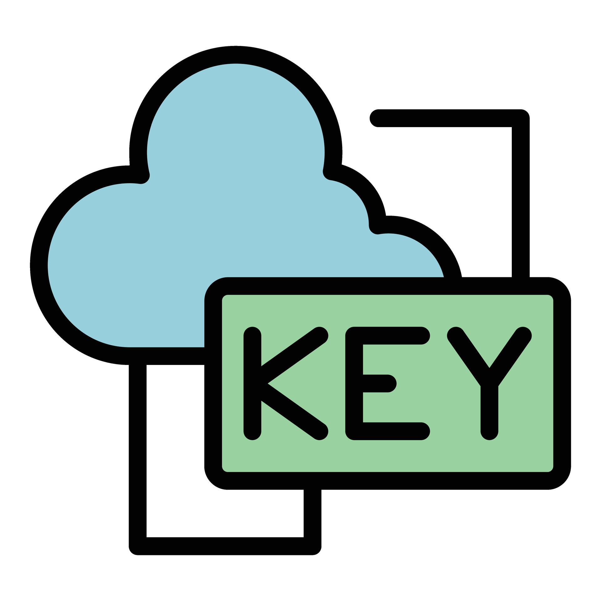 Cloud data key icon vector flat 27153062 Vector Art at Vecteezy
