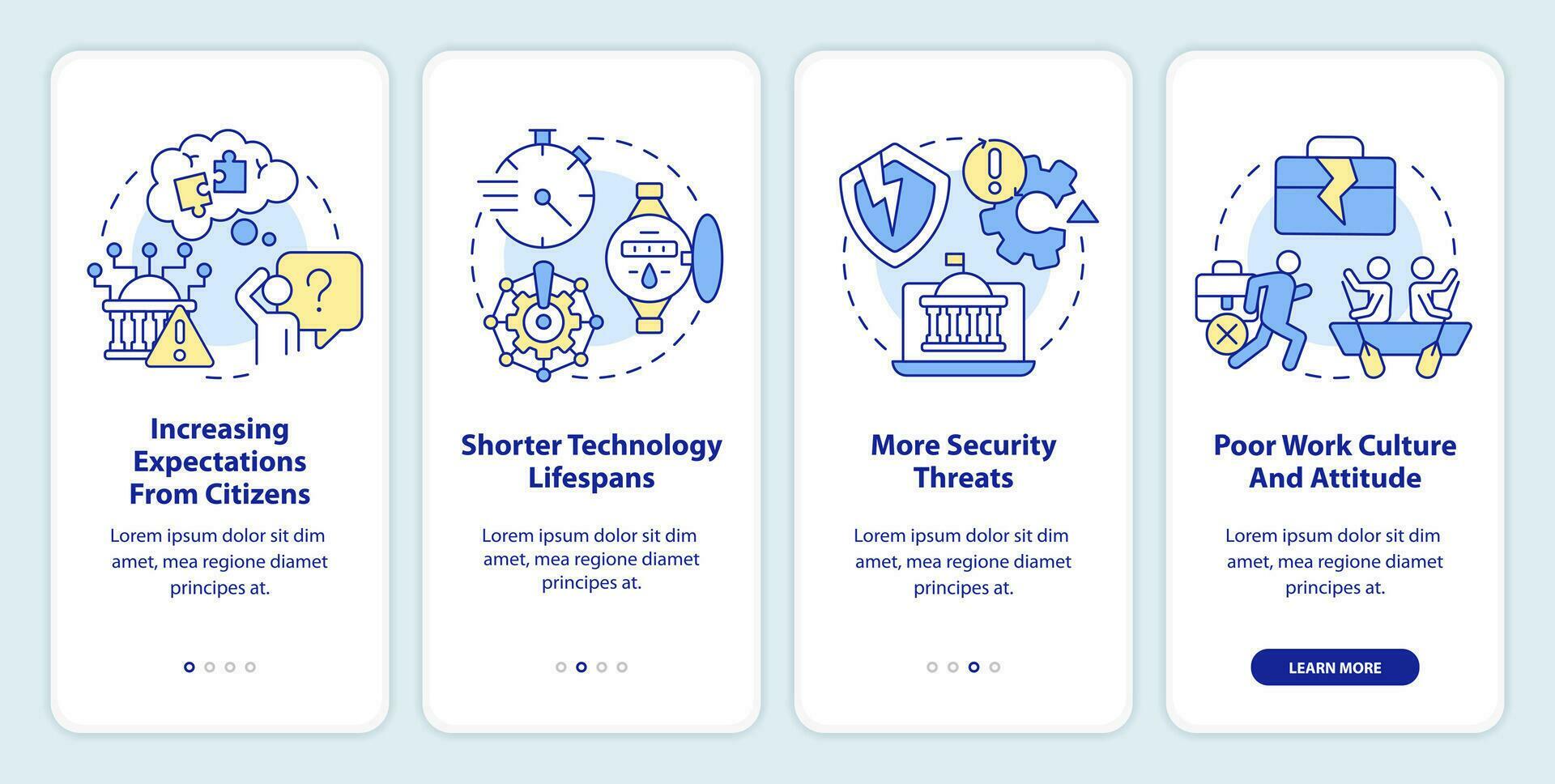 Modern Public Sector Issues Onboarding Mobile App Screen Walkthrough 4