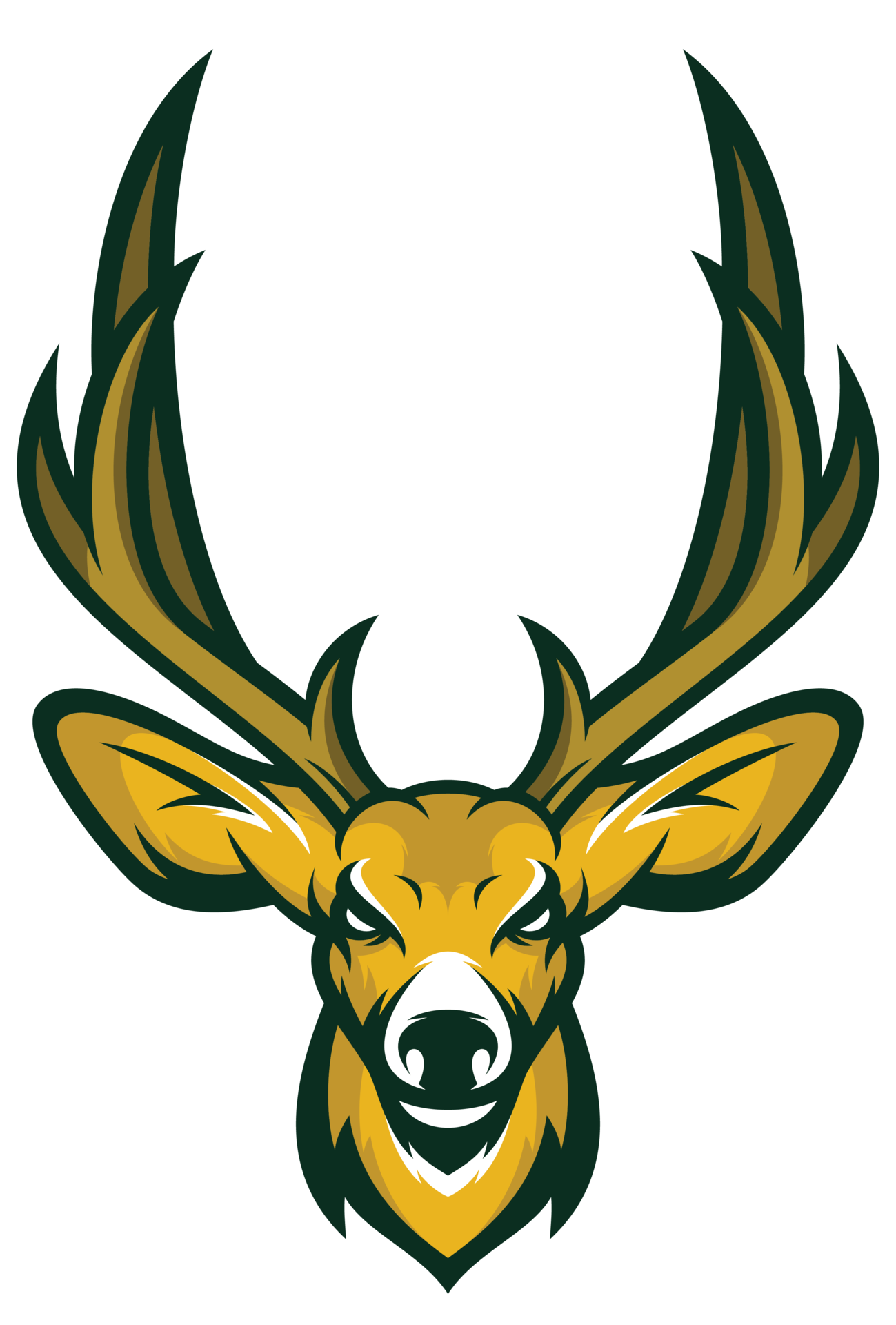 Gelb Hirsch Tier Kopf Tier bunt Sport Maskottchen 27154970 PNG