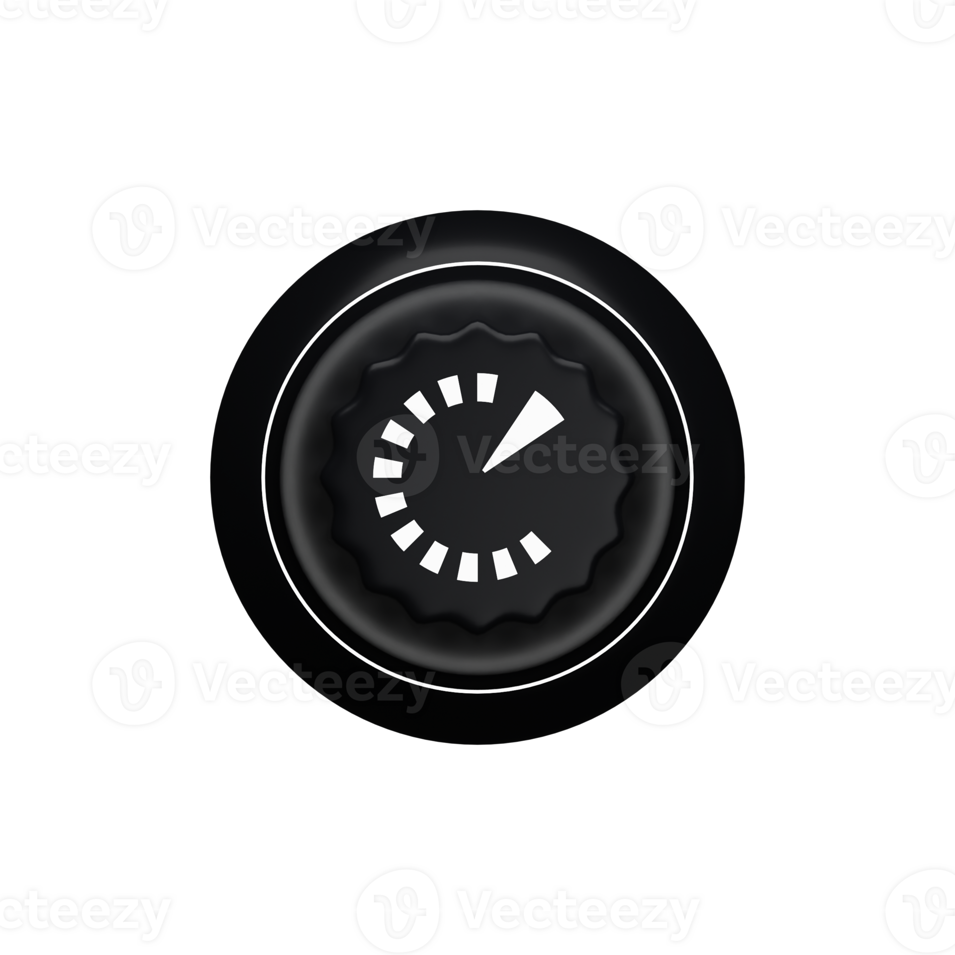 3d. Realistic volume button with light isolated on transparent ...