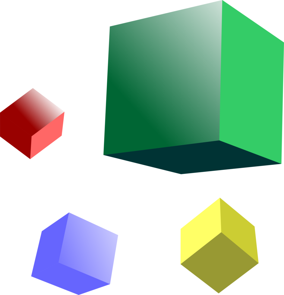 3d Cubes Shape png 27156965 PNG
