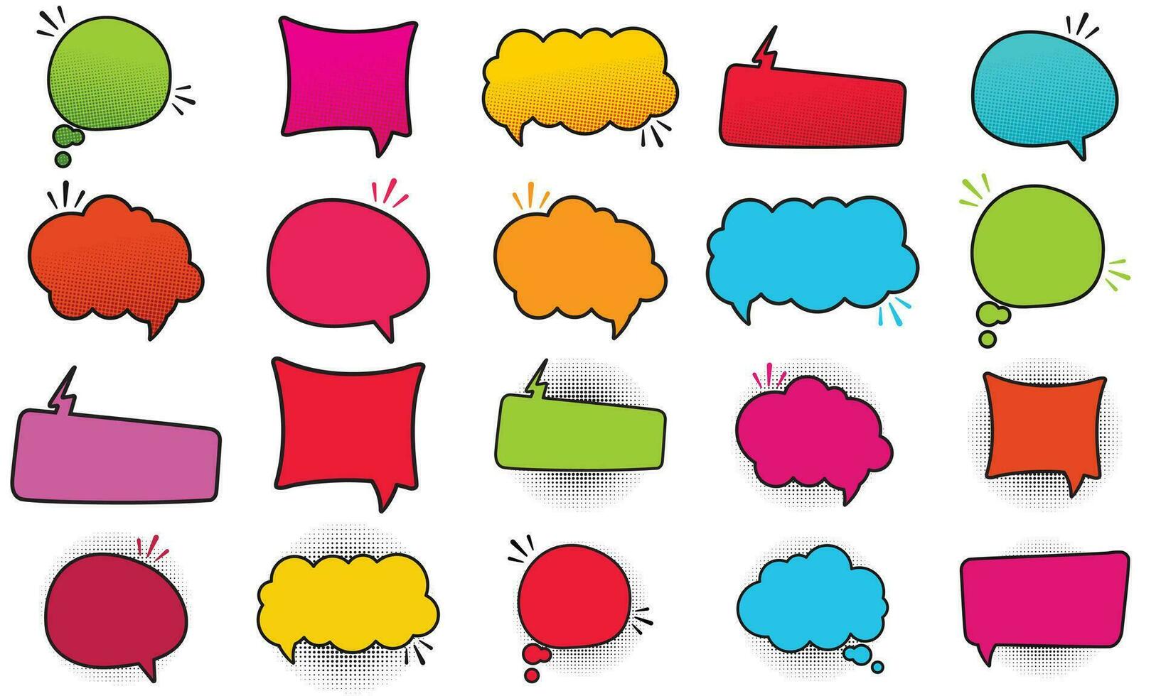 Set of colorful speech bubbles 27158113 Vector Art at Vecteezy Set of colorful speech bubbles 27158113 Vector Art at Vecteezy