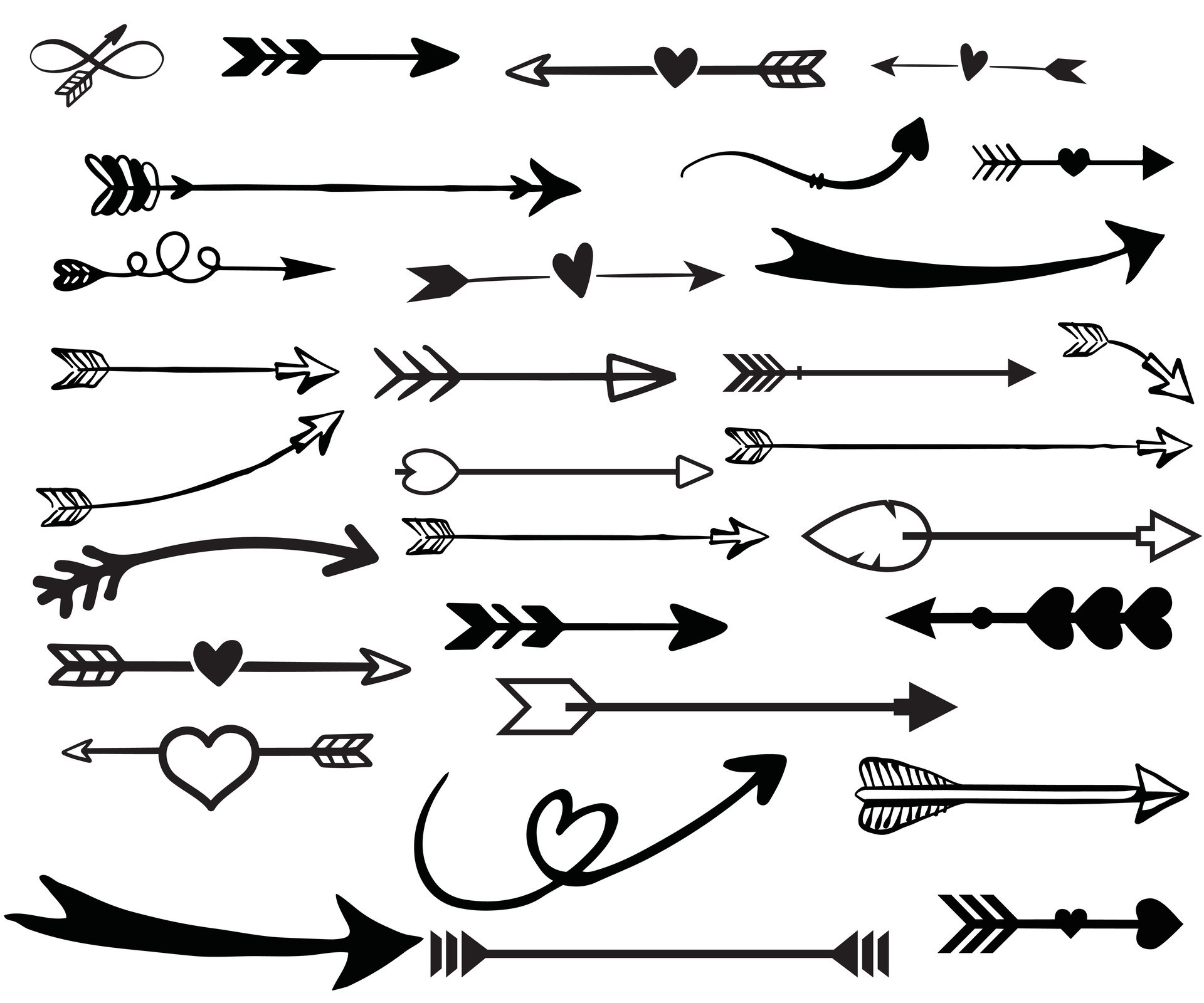 Arrows Big Black Set Icons Arrow Icon Arrow Vector Collection Arrow