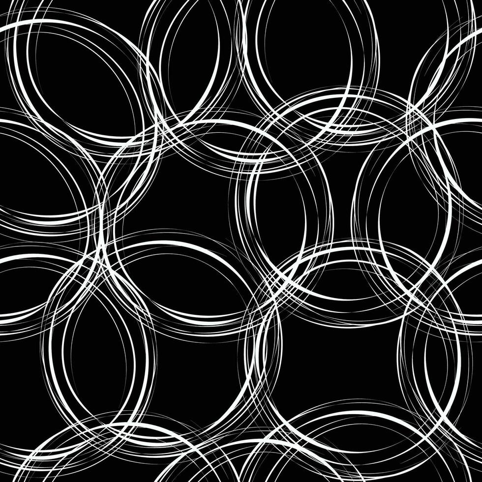Circles Lines Abstract Pattern Vector Seamless Background Texture