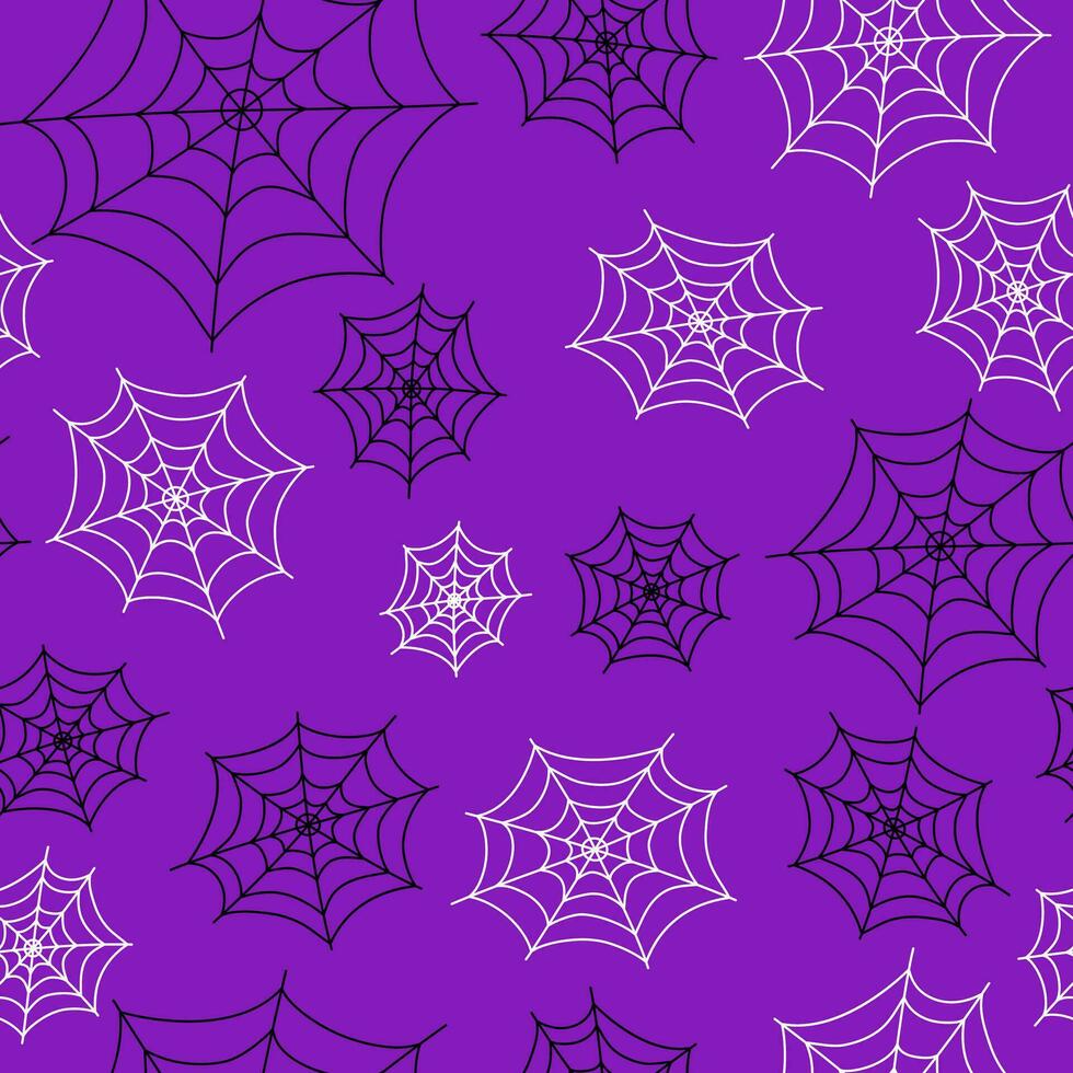 Spider Web Pattern Halloween Festive Background Packaging Textiles Vector Illustration