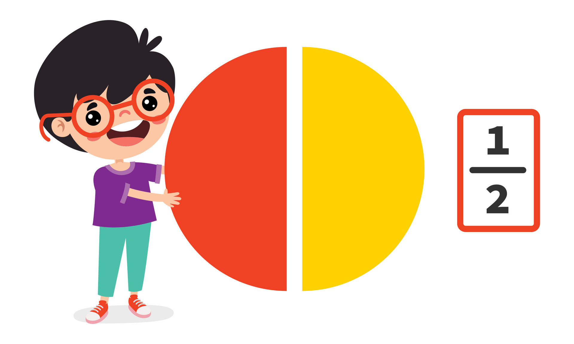 Cartoon Kid Learning Fractions Subject 27170302 Vector Art at Vecteezy