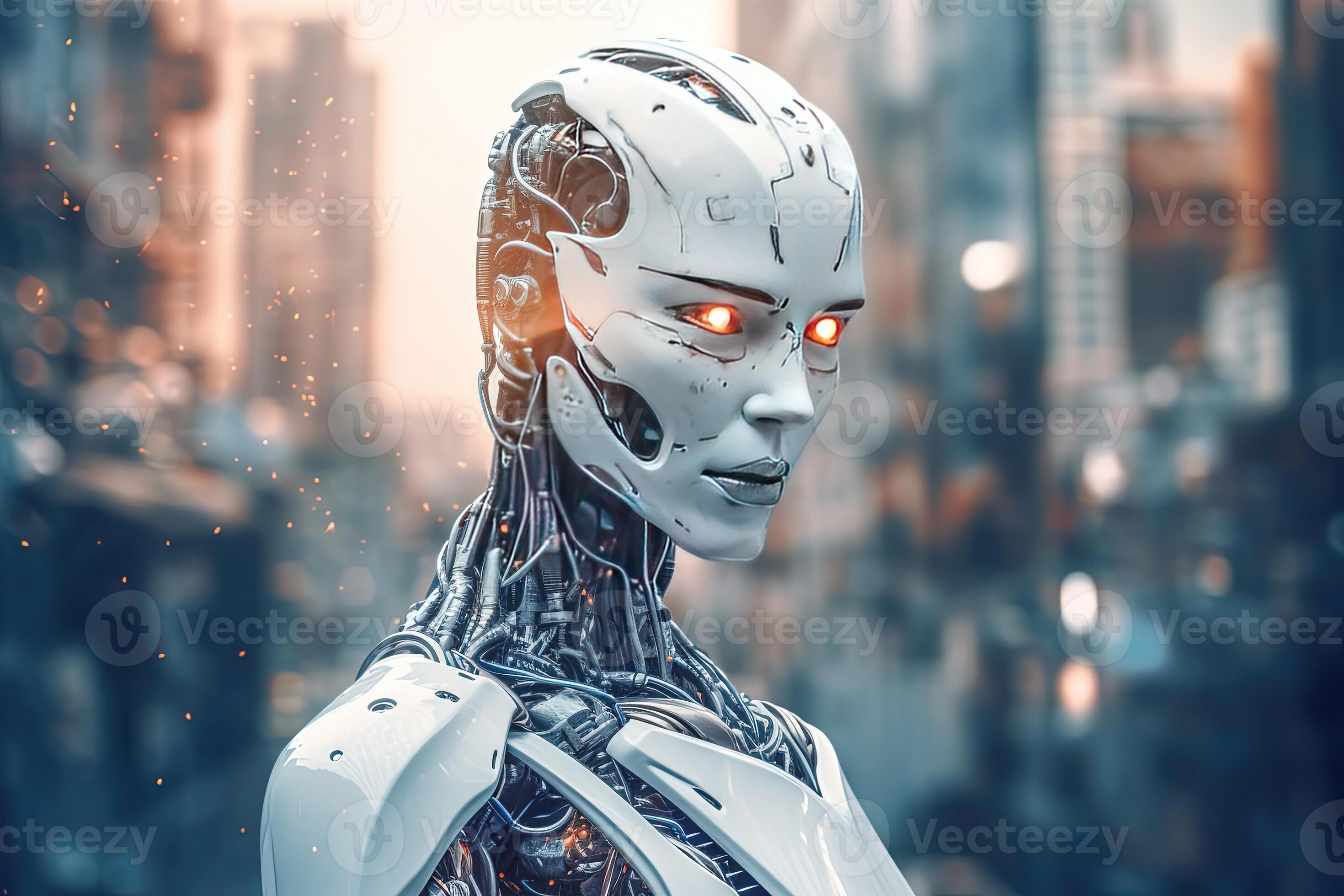 AI futuristic female robot, Artificial intelligence robot in the future concept. 27172644 Stock ...
