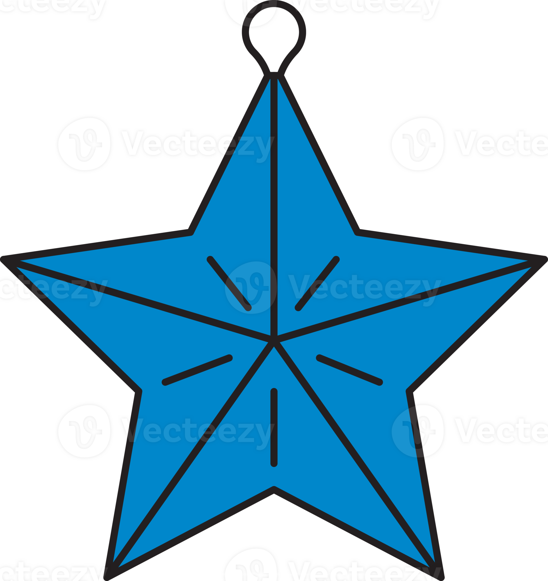 christmas star flat line icon 27173707 PNG