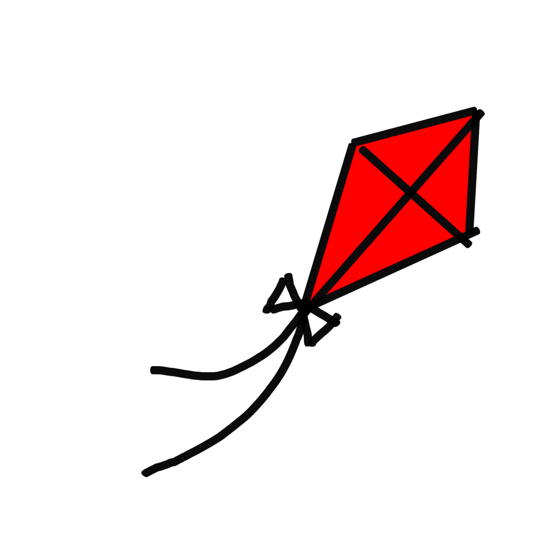 Red flying kite 27174454 PNG