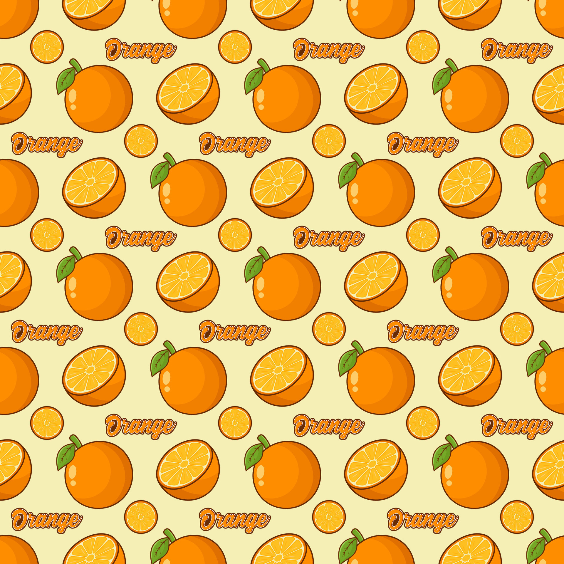 Orange Fruit Seamless Pattern Background Design 27174808 Vector Art At