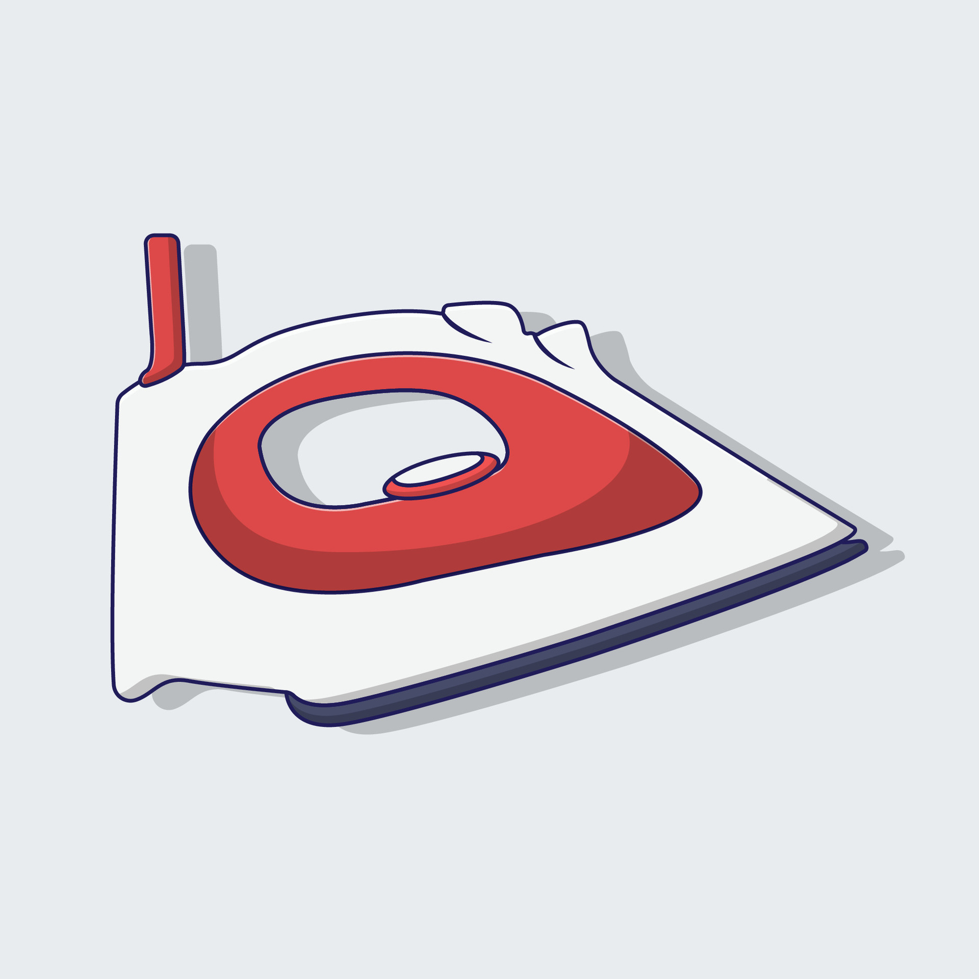 Ironing Clothes Vector Icon Illustration Iron Vector Flat Cartoon