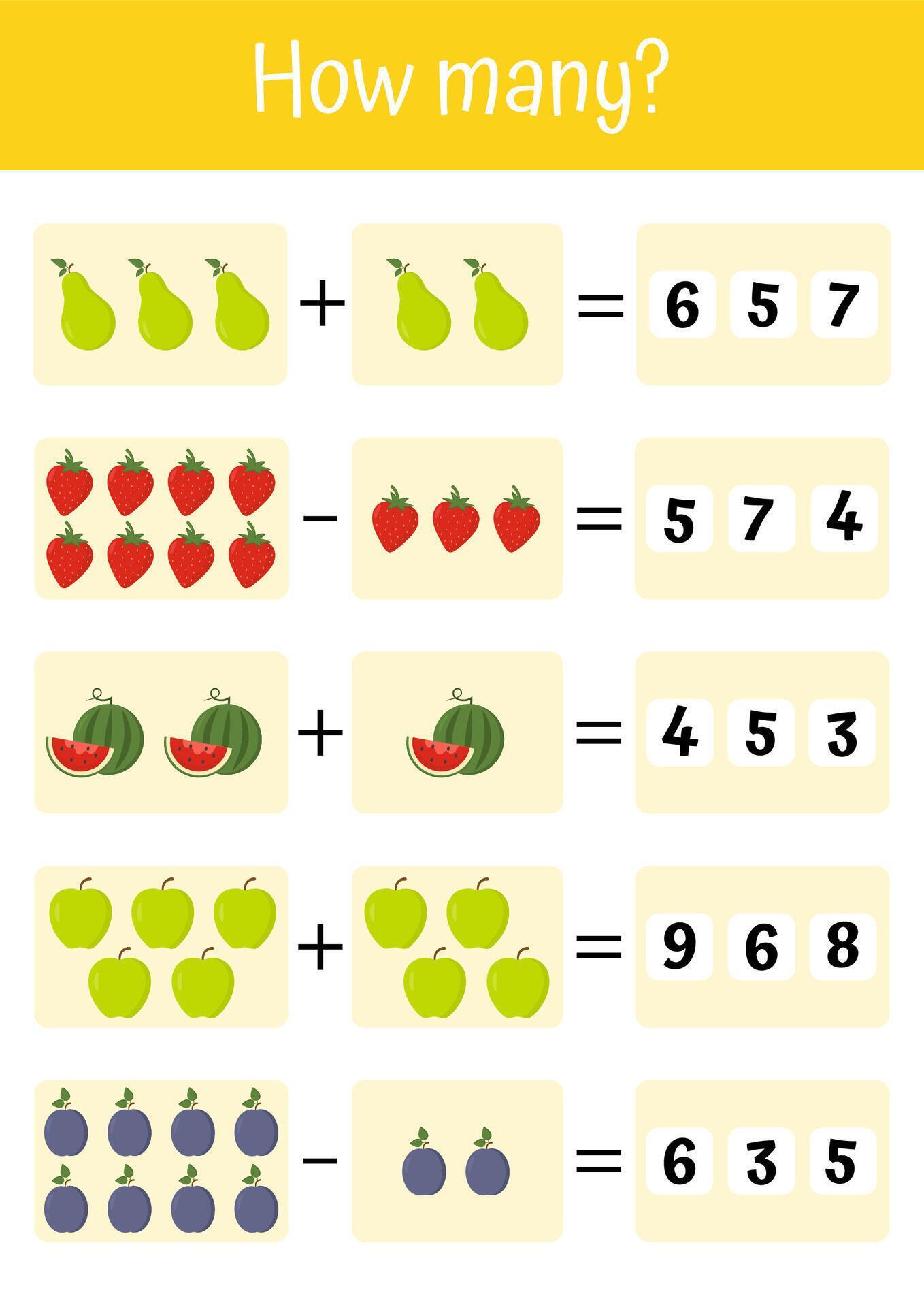 Addition, subtraction, and counting for early child development ...