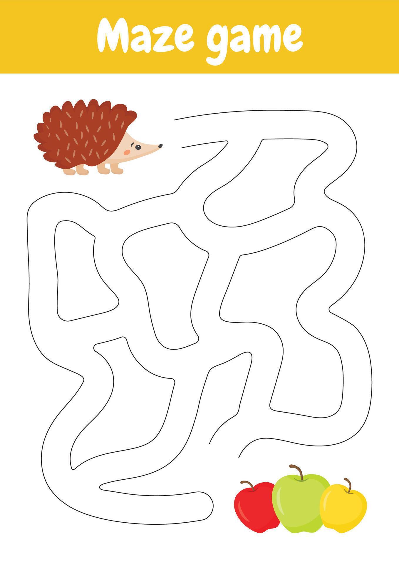 Maze game. Go through maze to reach the goal. Printable worksheets, activities for children ...
