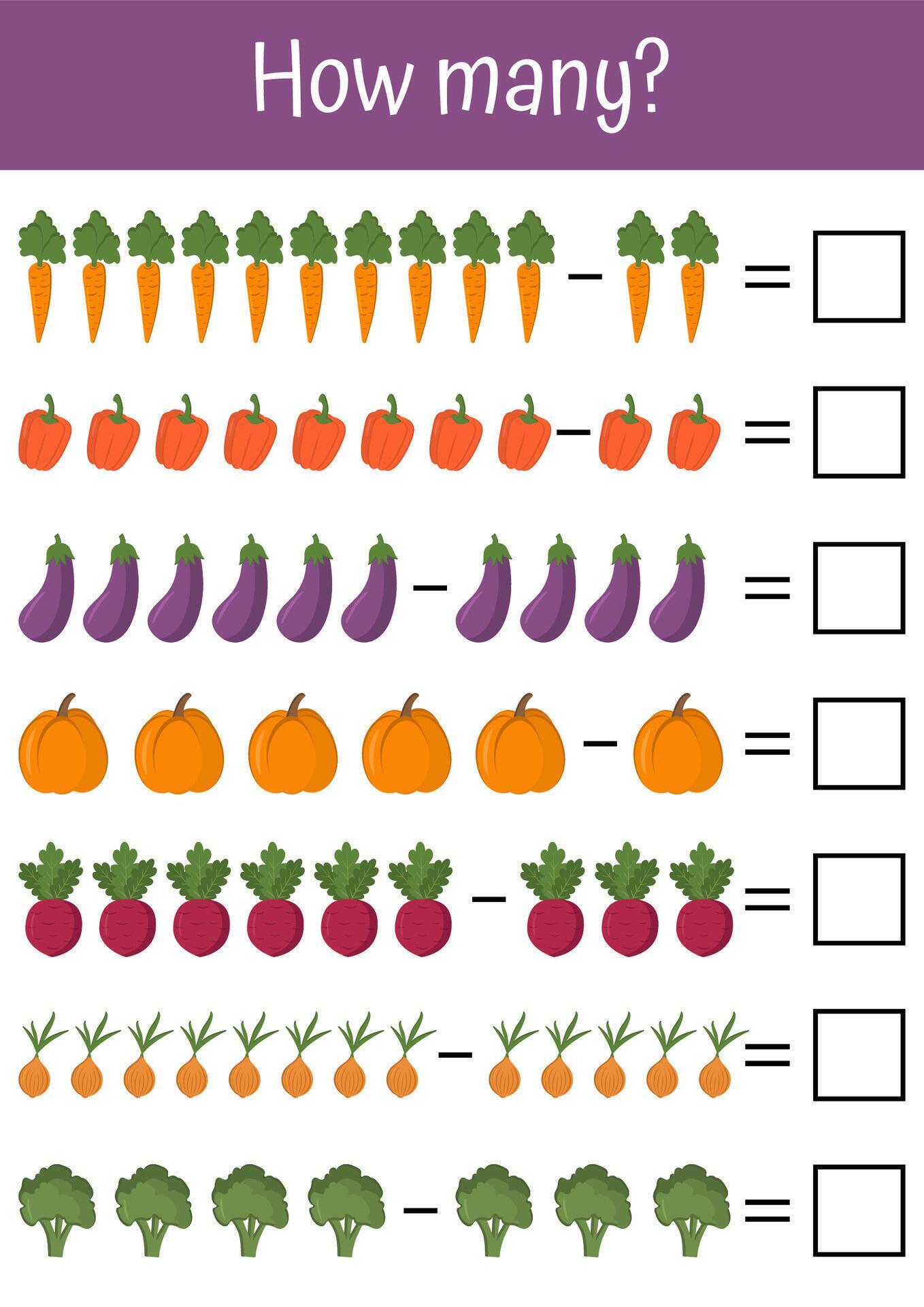 Colorful, playful math worksheets for early child development, addition ...