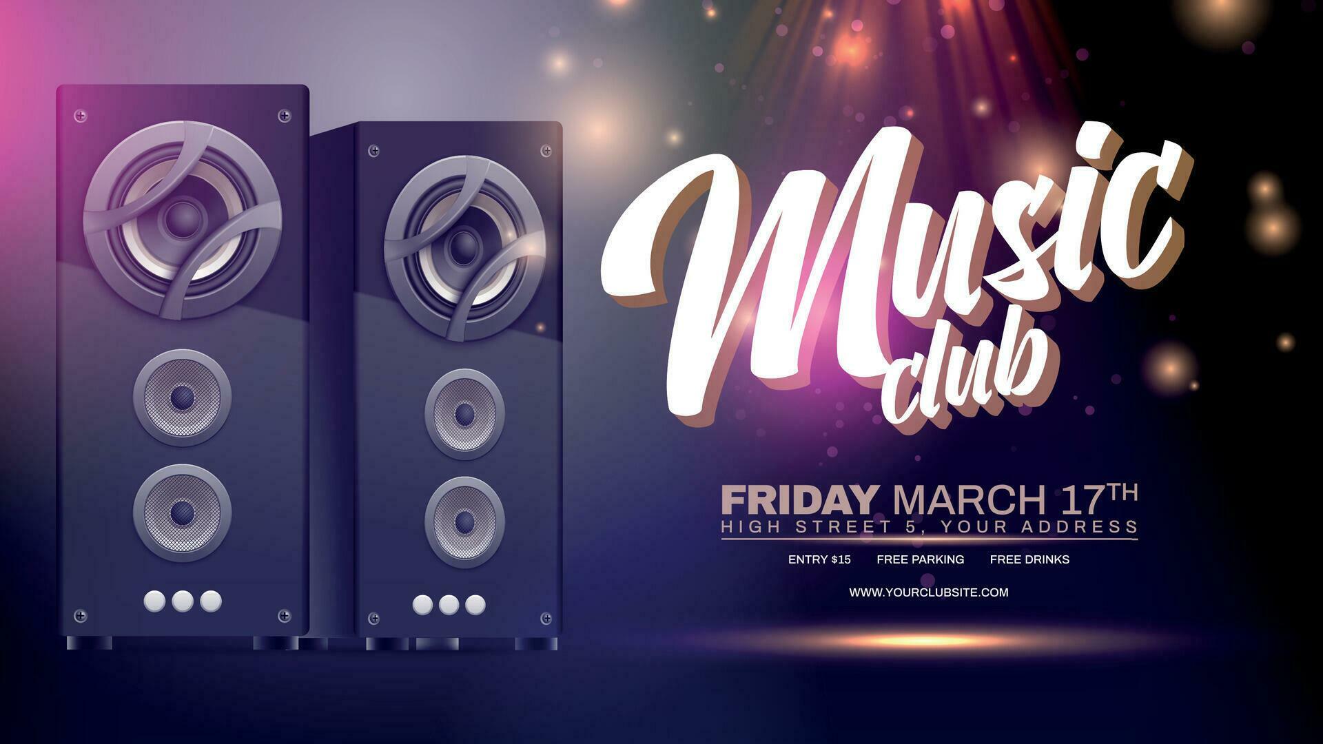 Isometric Purple Sound Speakers Poster 27177590 Vector Art At Vecteezy