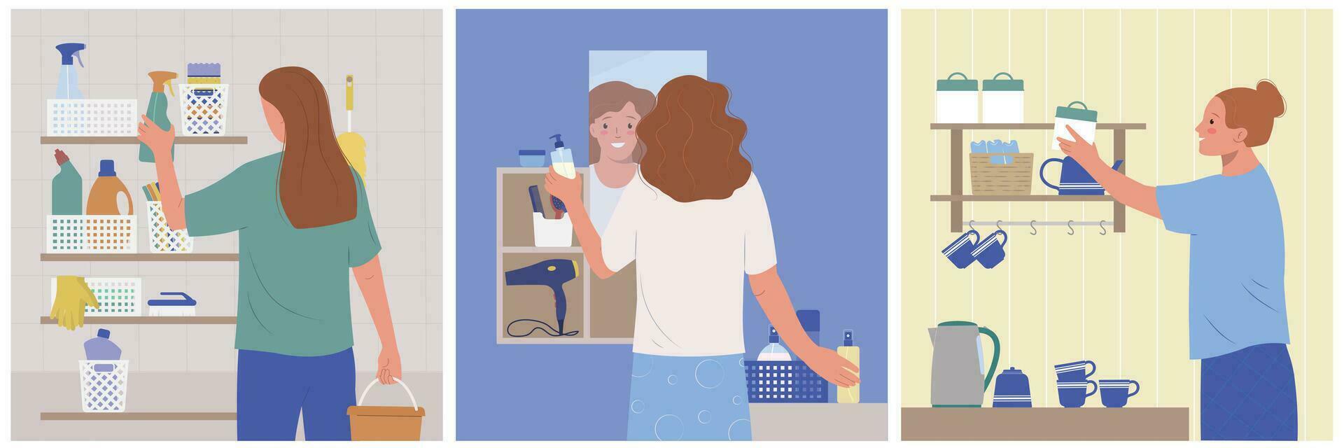 Storage Room Set 27177784 Vector Art at Vecteezy