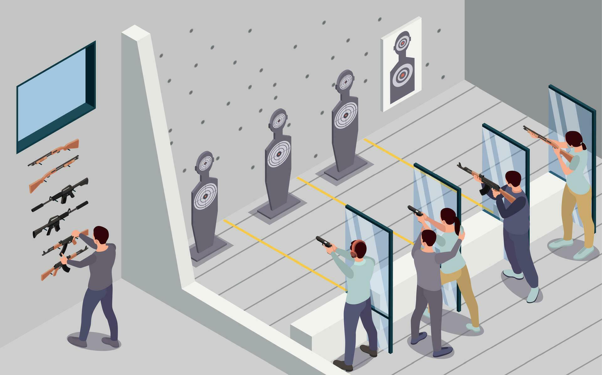 Shooting Range Background 27178521 Vector Art at Vecteezy