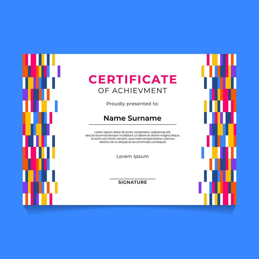 Abstract Geometric Certificate Template Design 27179987 Vector Art At