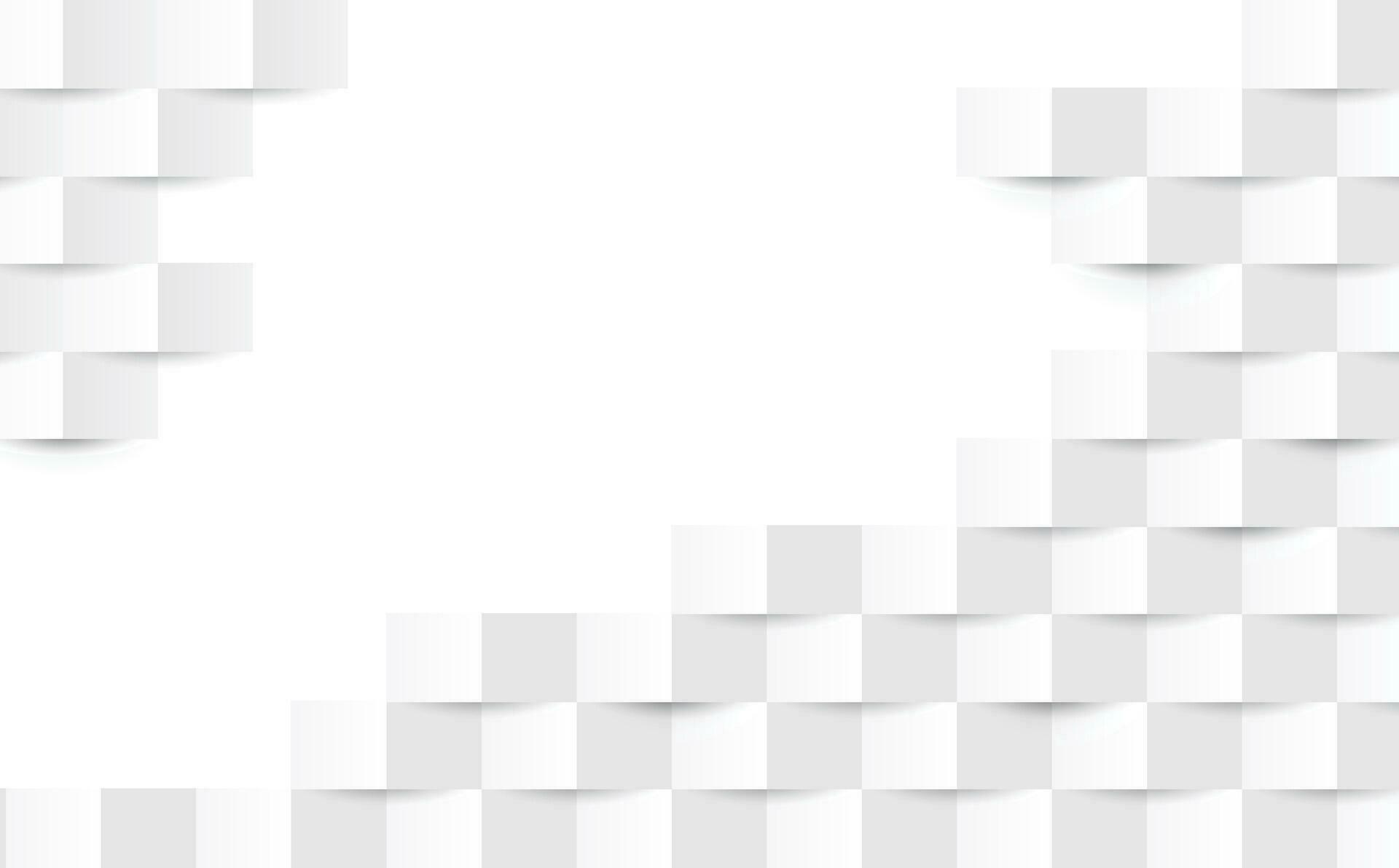 Abstract 3d modern square background. White and grey geometric pattern ...