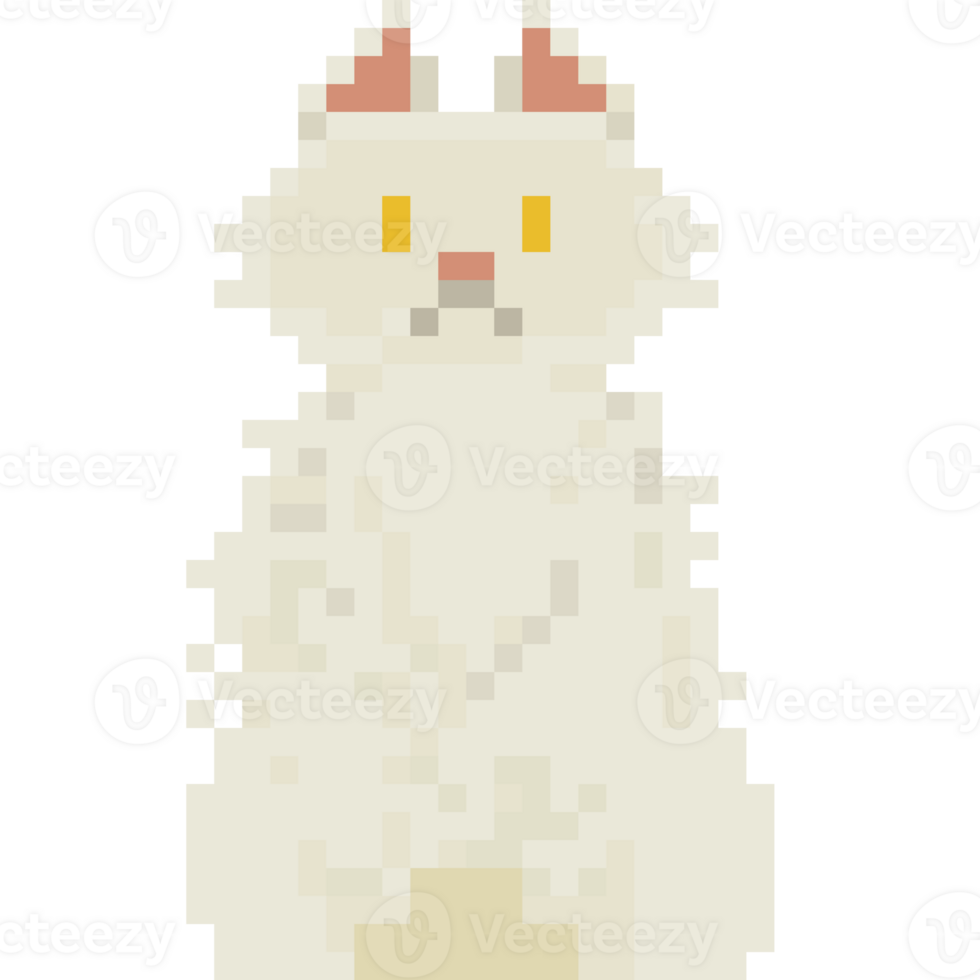 Pixel Art Sleeping Persain Cat 27190648 Png