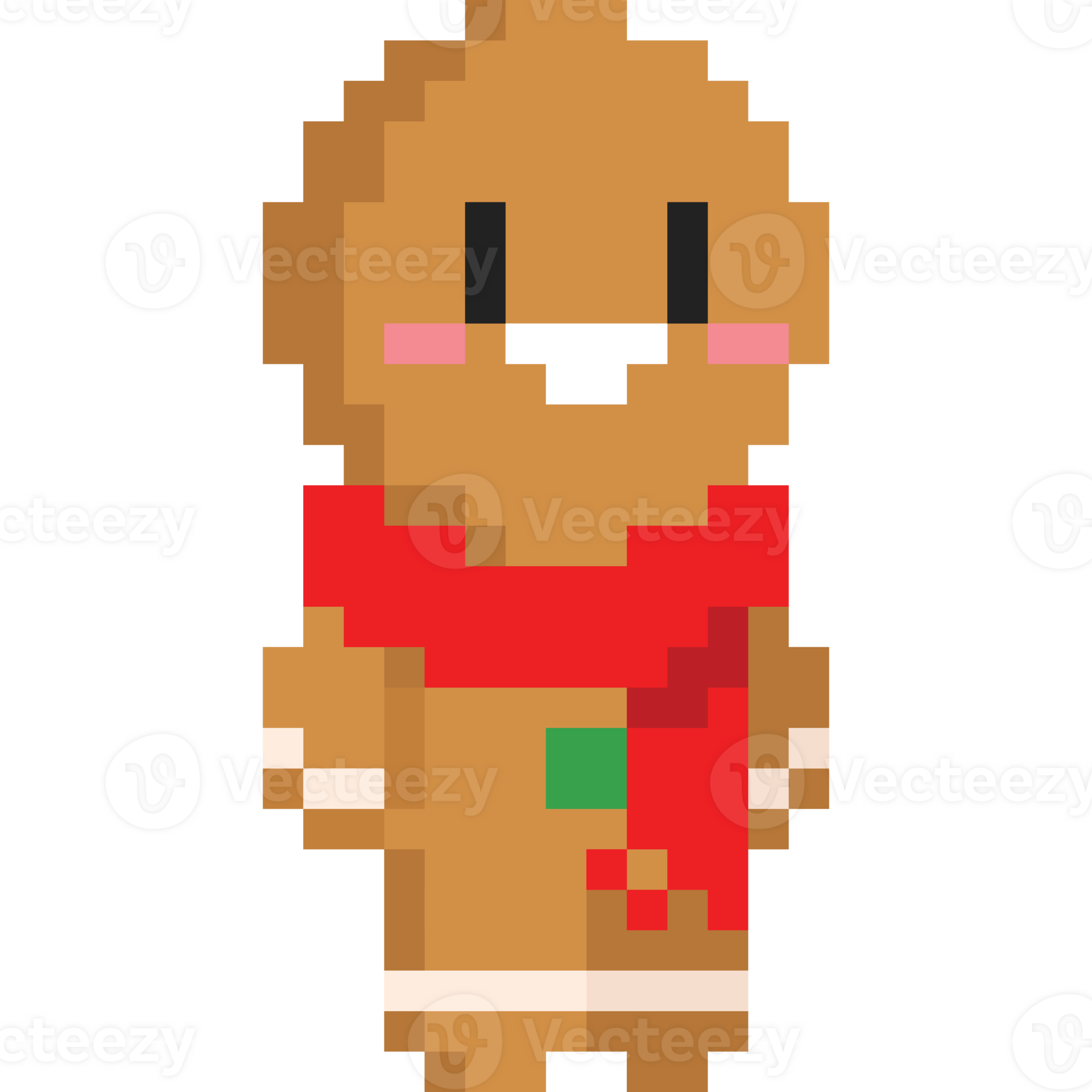 Pixel art cartoon ginger bread character 27190678 PNG