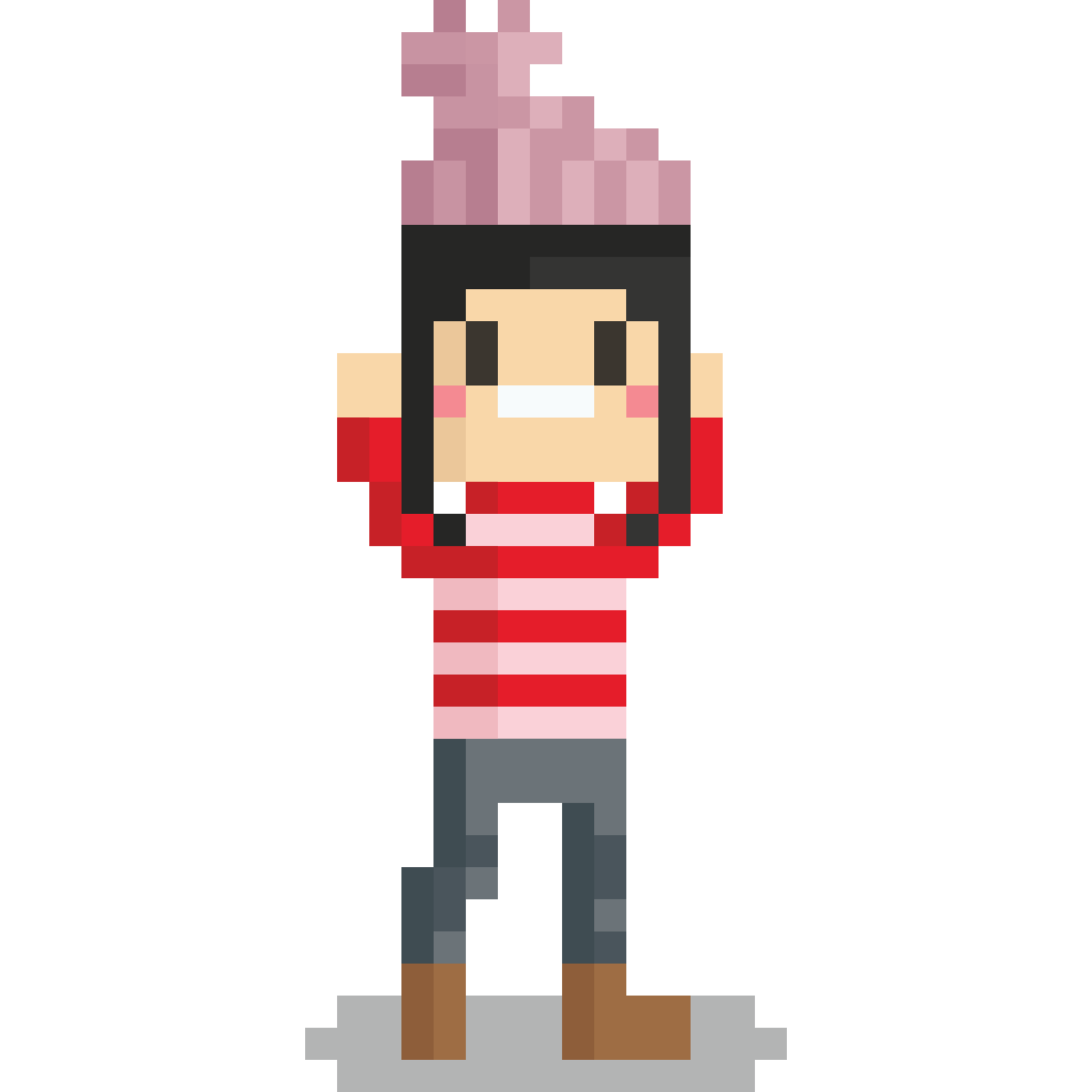 Pixel Art Cartoon Happy Christmas Character 27190744 Png