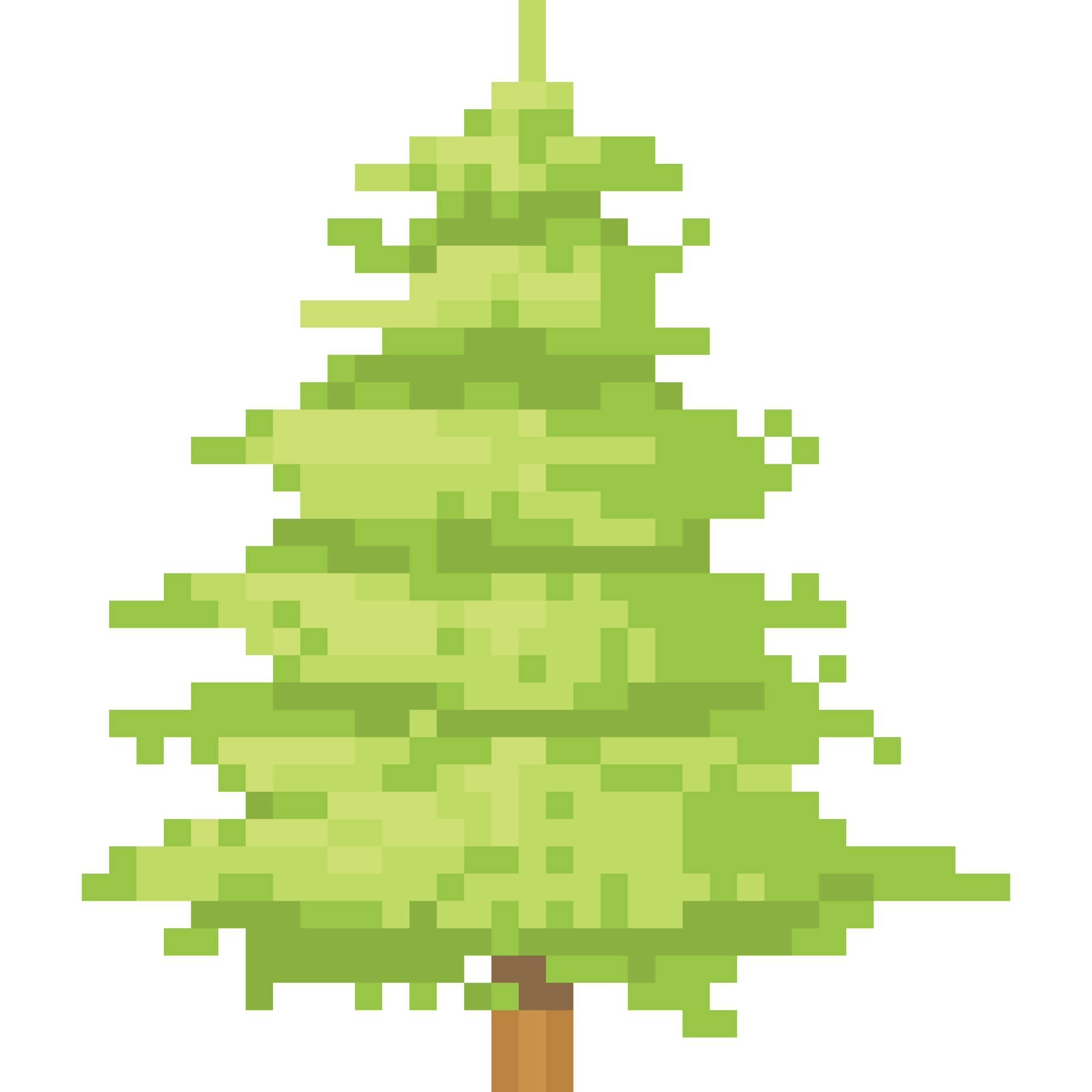 Pixel Art Pine Tree 3 27190882 Png