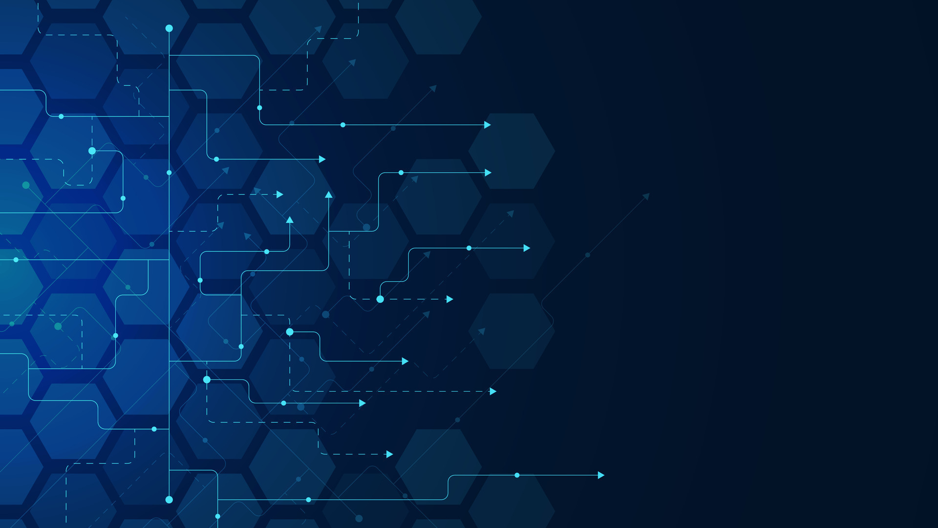 Abstract Connect Dots And Lines With Hexagons Background Big Data Visualization Global Network