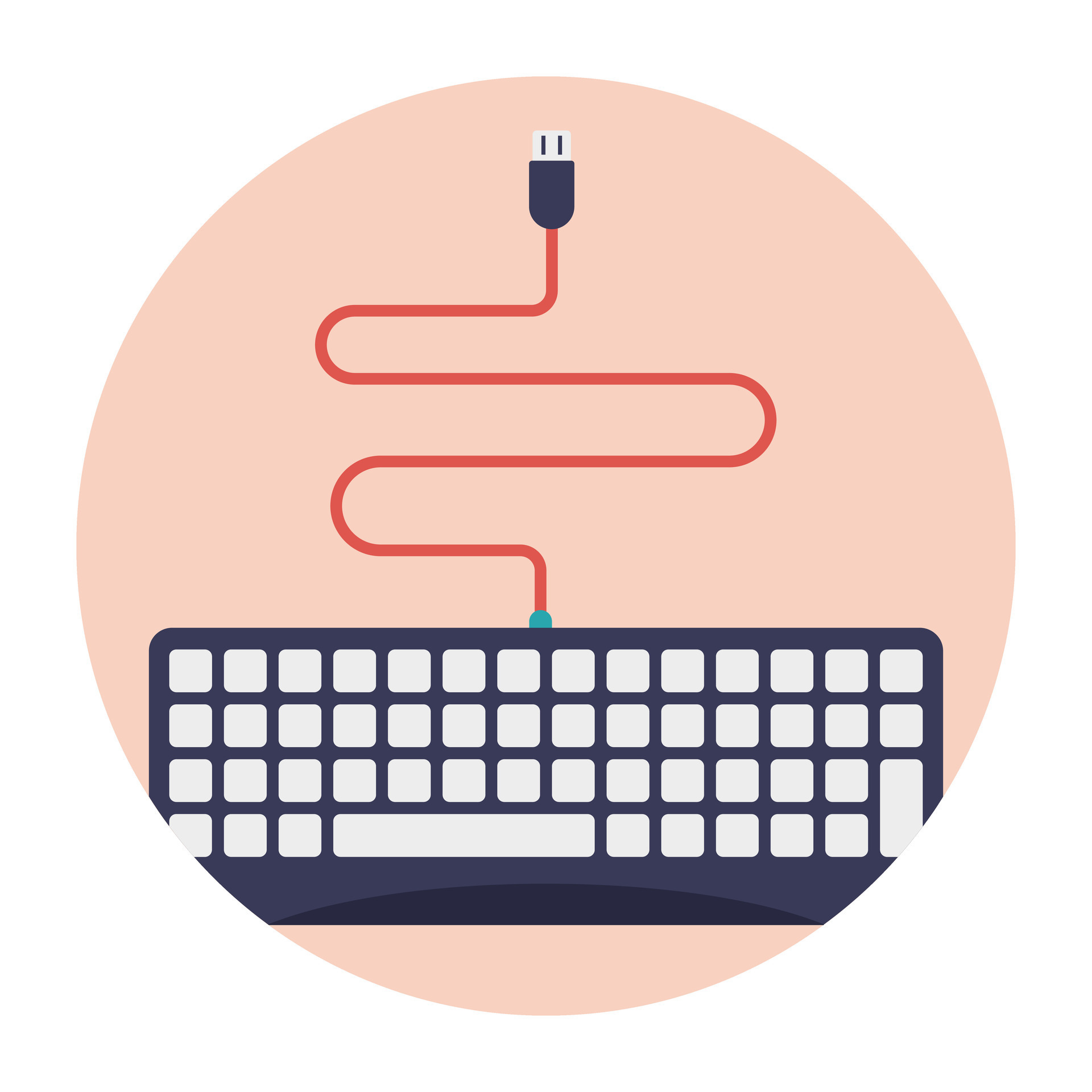 Computer hardware part to do typing, keyboard 27194486 Vector Art at ...
