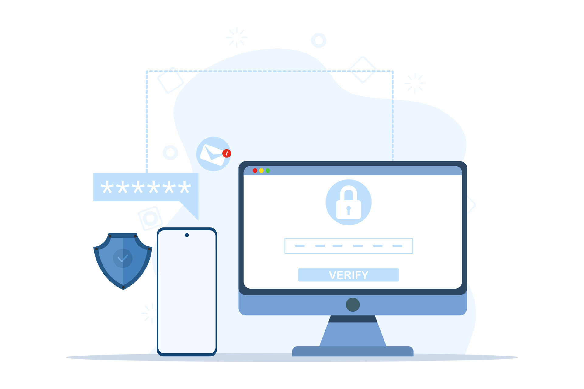 authentication code concept for website, 2 step verification, Enter ...