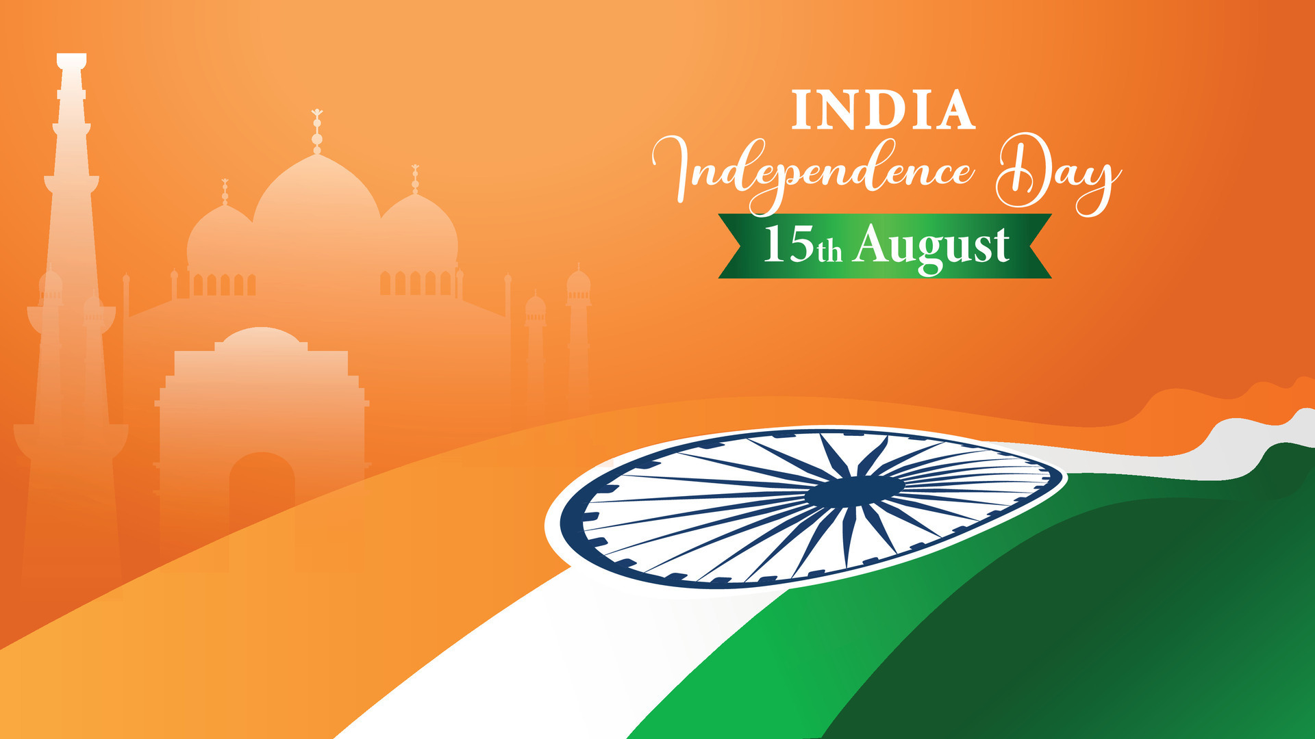 Happy Independence Day India 15th August Indian Monument And Landmark