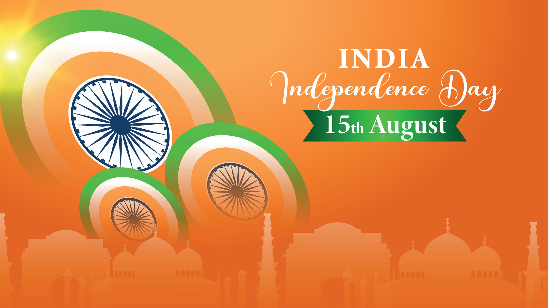 Happy Independence Day India 15th August Indian Monument And Landmark