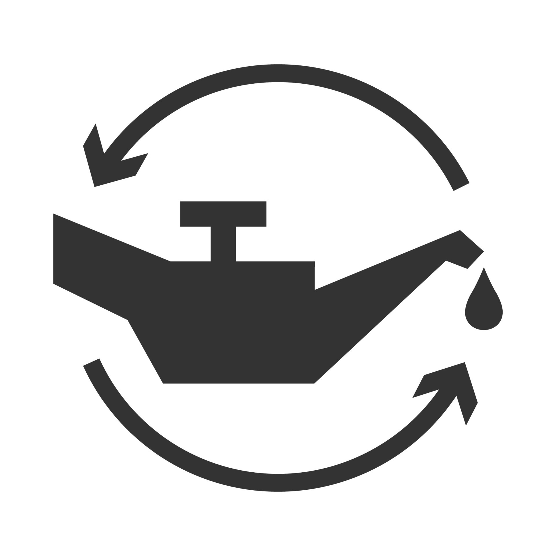 Vector illustration of oil change icon in dark color and white ... Vector illustration of oil change icon in dark color and white ...