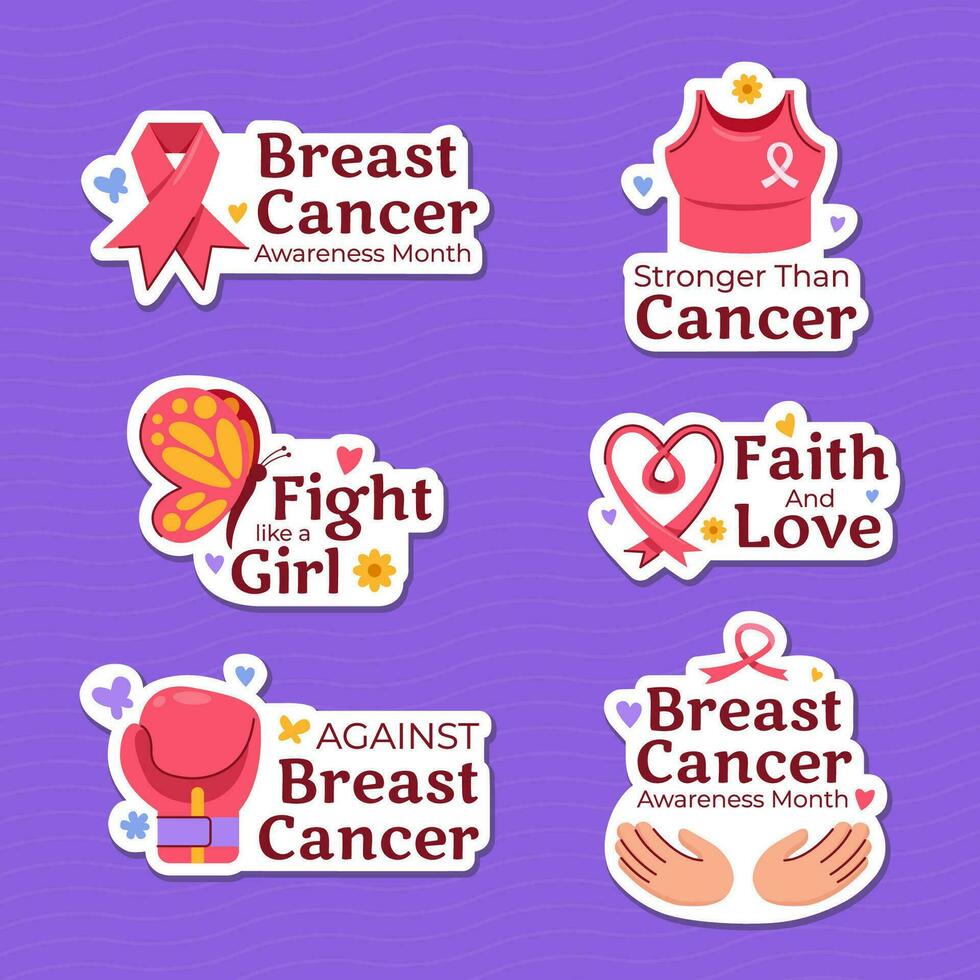 Awareness Of Breast Cancer Sticker 27198816 Vector Art At Vecteezy