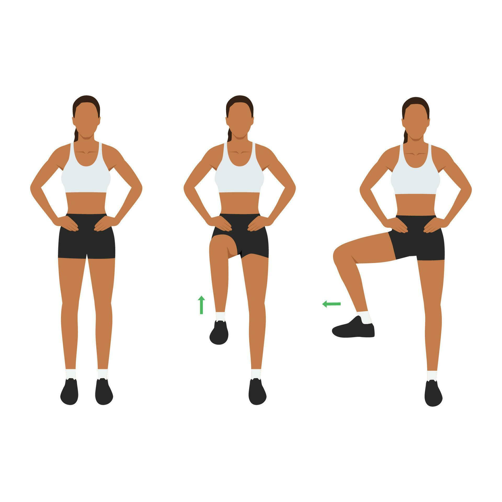 Woman Doing Exercise With Single Leg Hip Rotation Posture Hip And Leg