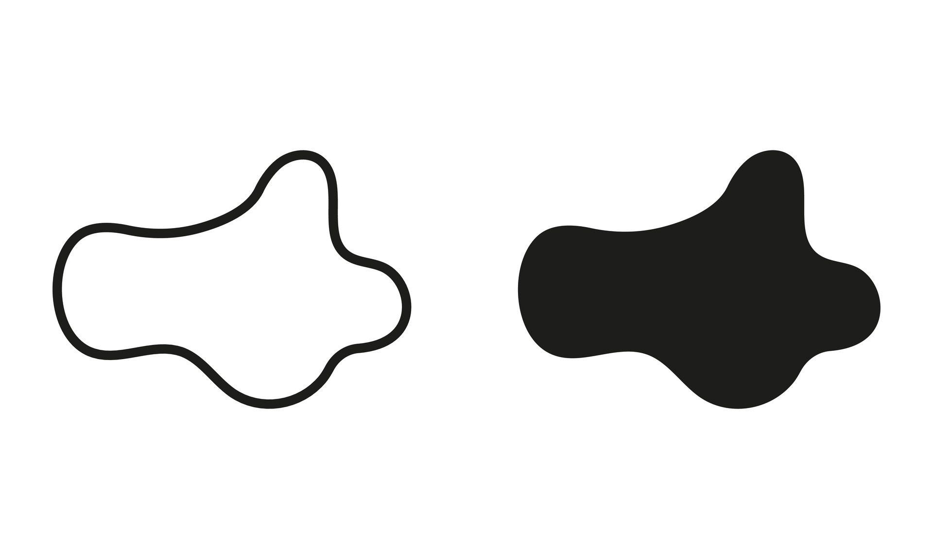 Abstract Amorphous Splodge Organic Blob Random Shape Line And