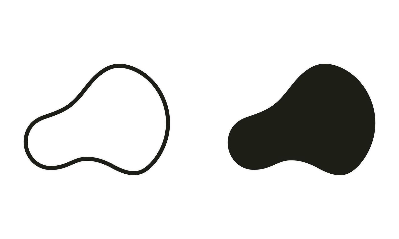 Irregular Amorphous Splodge Abstract Liquid Design Form Random Shape