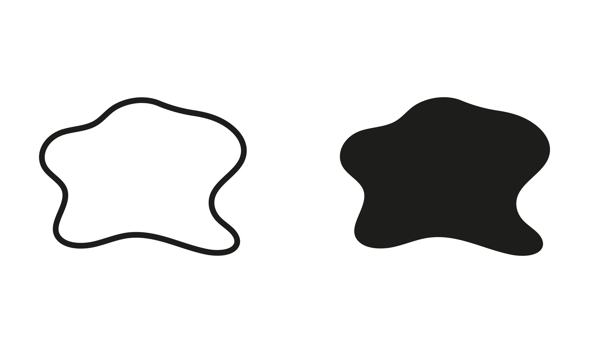 Irregular Liquid Design Form Organic Blob Random Shape Line And