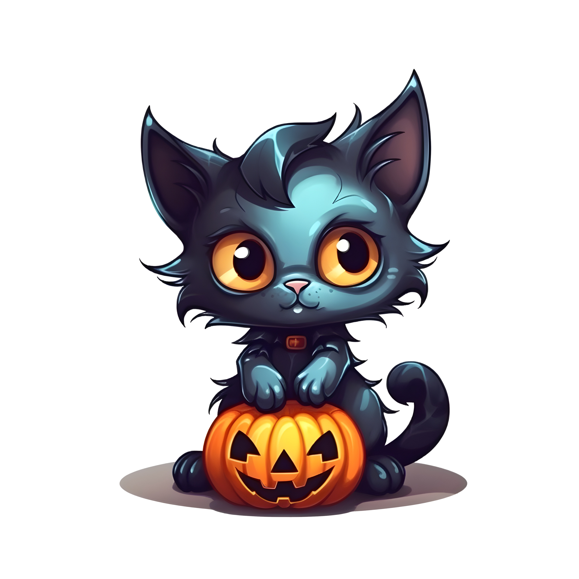 Halloween Cute Cat Cartoon Character Style Generative Ai 27203968 Png