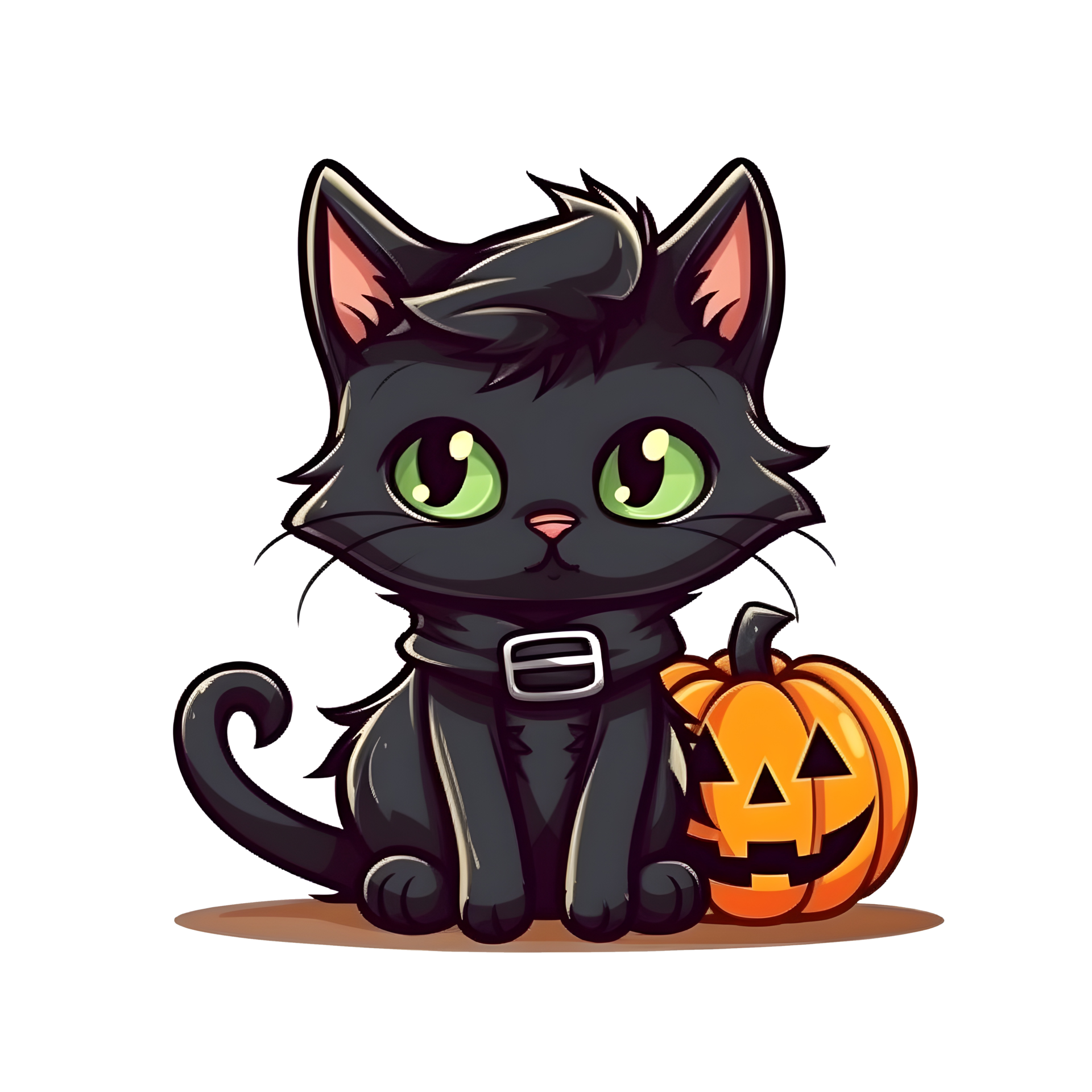 Halloween Cute Cat Cartoon Character Style Generative Ai 27203972 Png