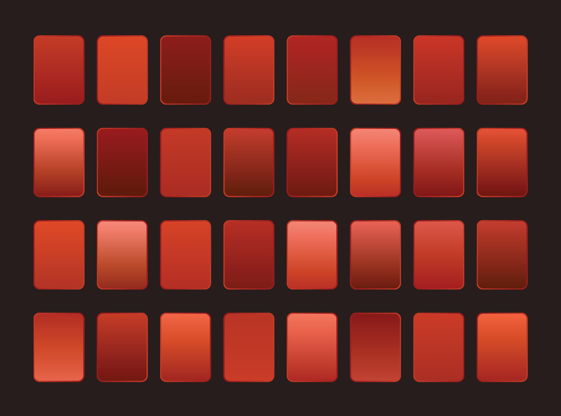gradient collection. set of red color gradient. 27204559 Vector Art at ...