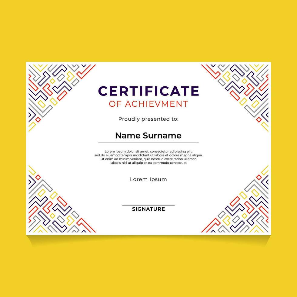 Abstract Geometric Certificate Template Design 27205122 Vector Art at ... Abstract Geometric Certificate Template Design 27205122 Vector Art at ...