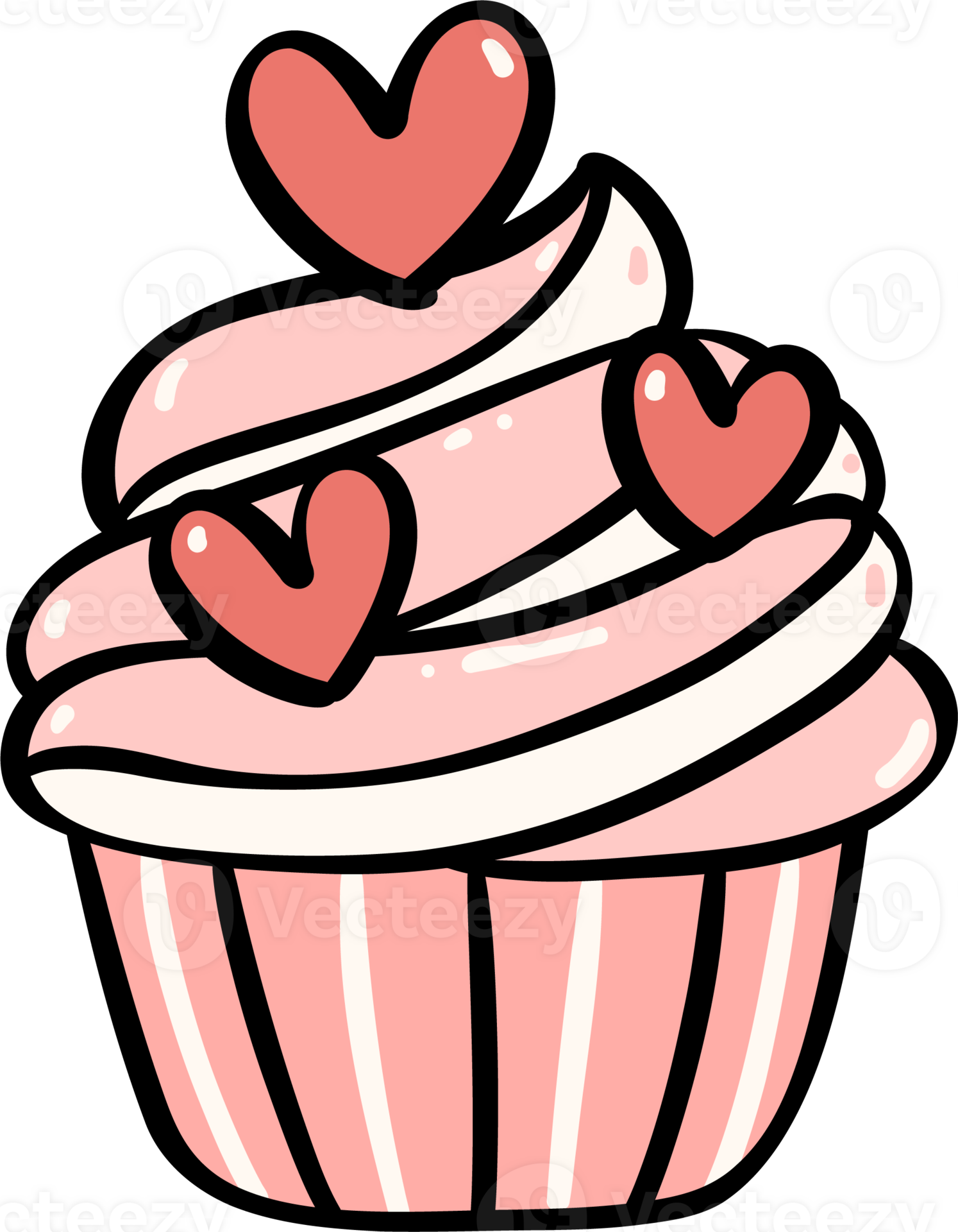 Cute Birthday cake outline doodle cartoon illustration 27205726 PNG