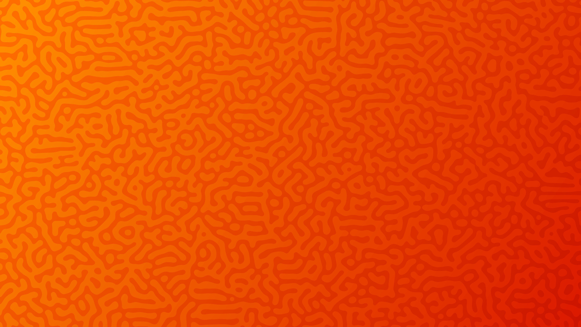 Orange Turing Reaction Gradient Background Abstract Diffusion Pattern With Chaotic Shapes